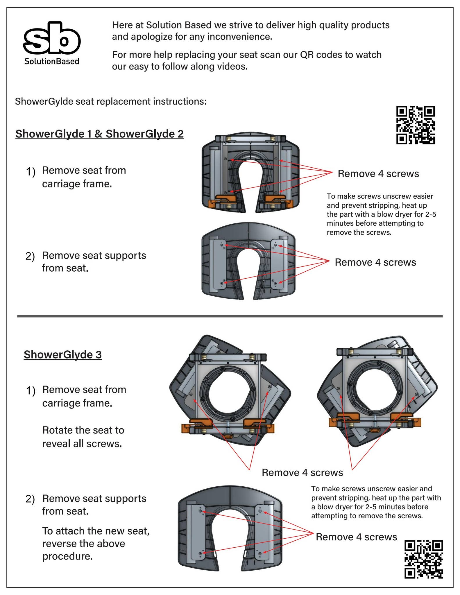 ShowerGlyde Seat Replacement Instructions by SolutionBased - Issuu