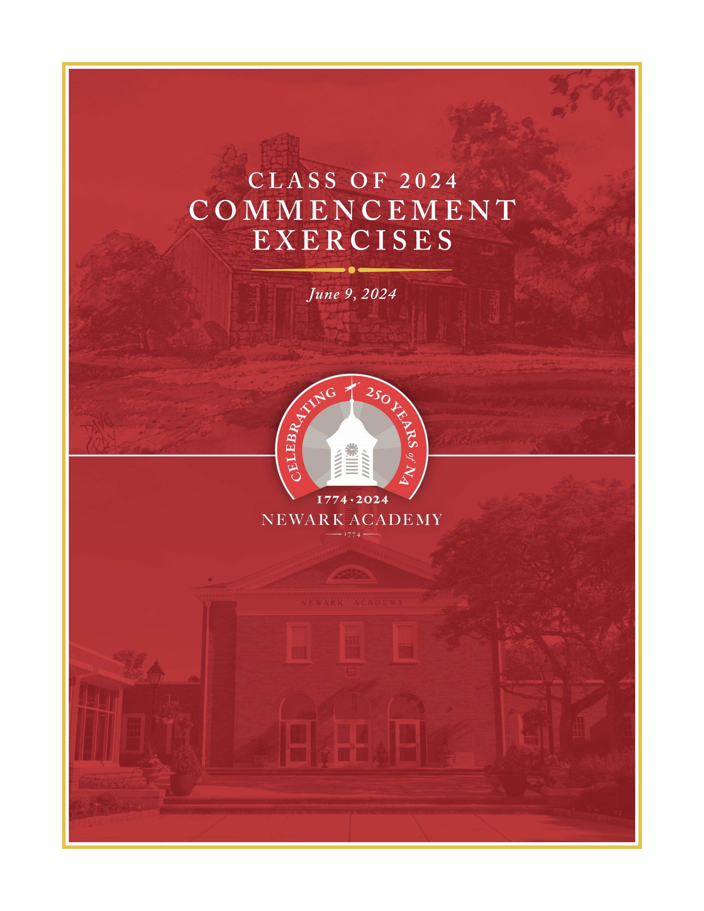 Newark Academy Class of 2024 Commencement Exercises Program by Newark ...