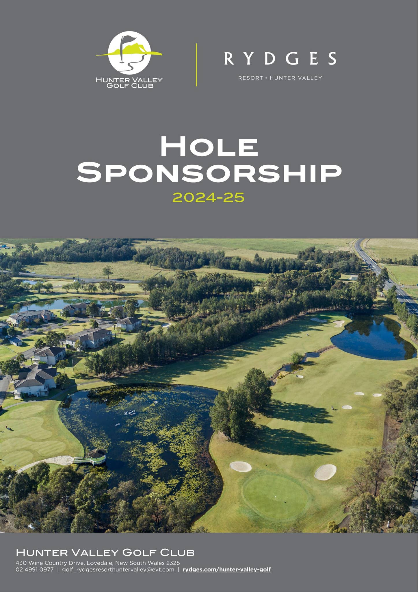 Hunter Valley Golf Club Hole Sponsorship 2024/25 by Rydges Resort ...
