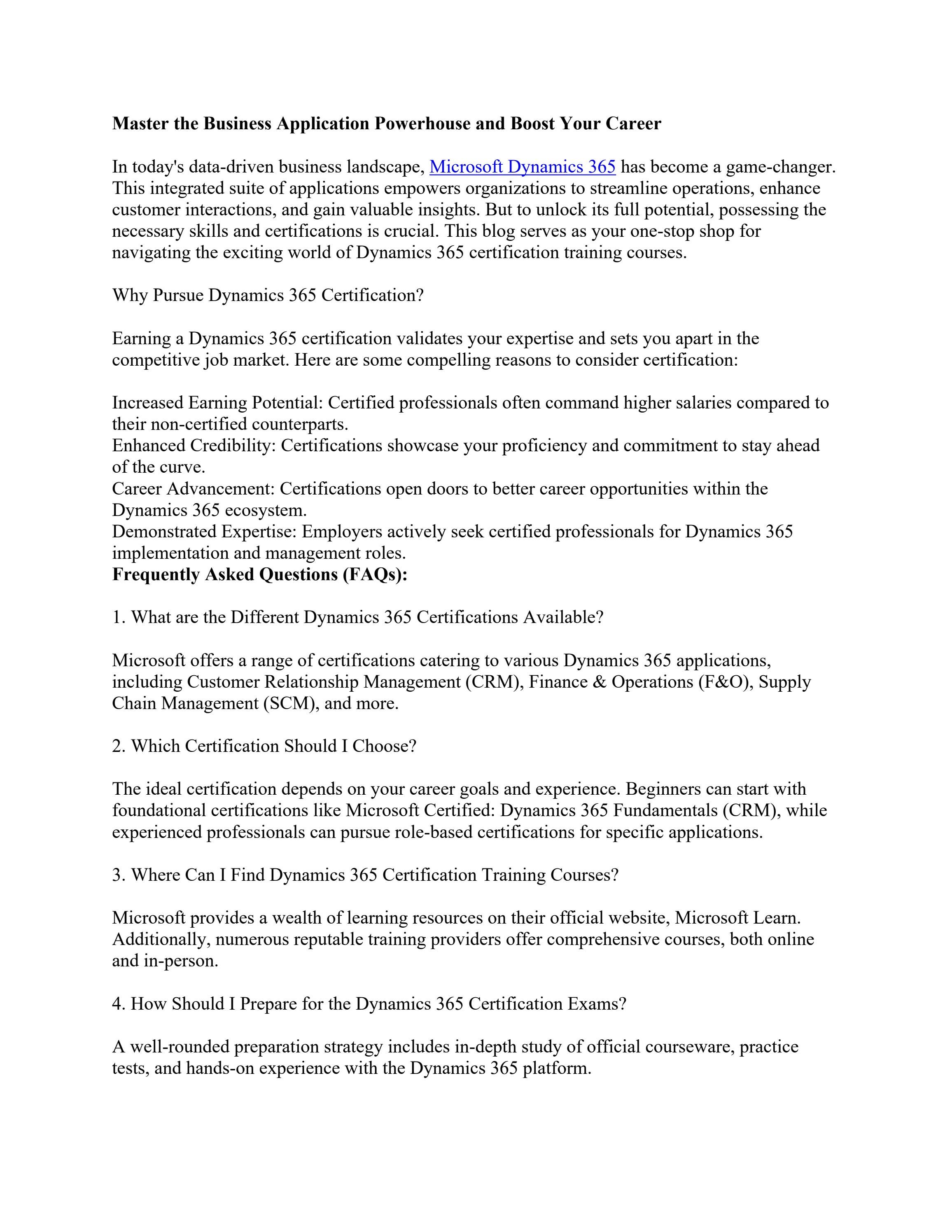 Unleash Your Dynamics 365 Potential: A Comprehensive Guide to ...