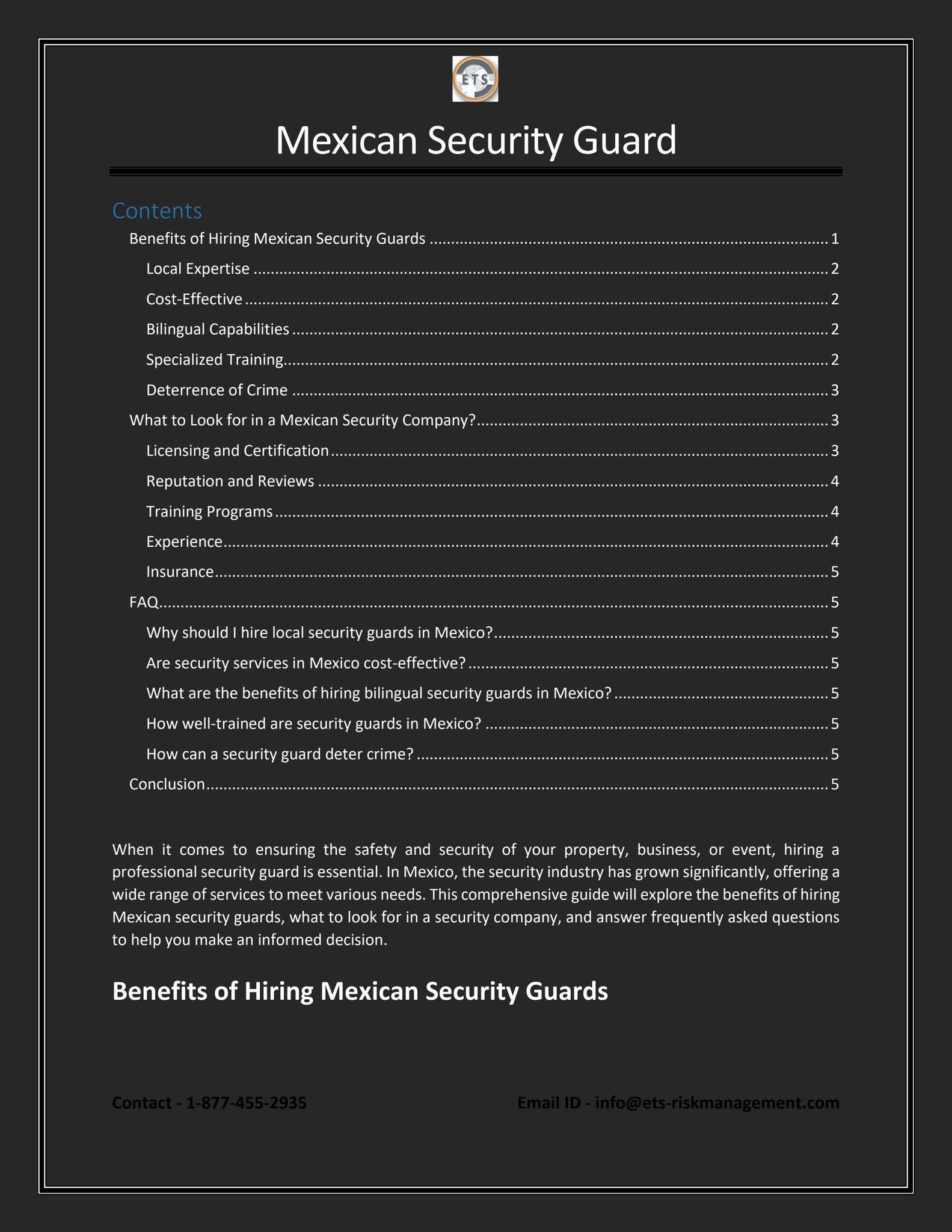 Mexican Security Guard by Web Cures Digtal - Issuu