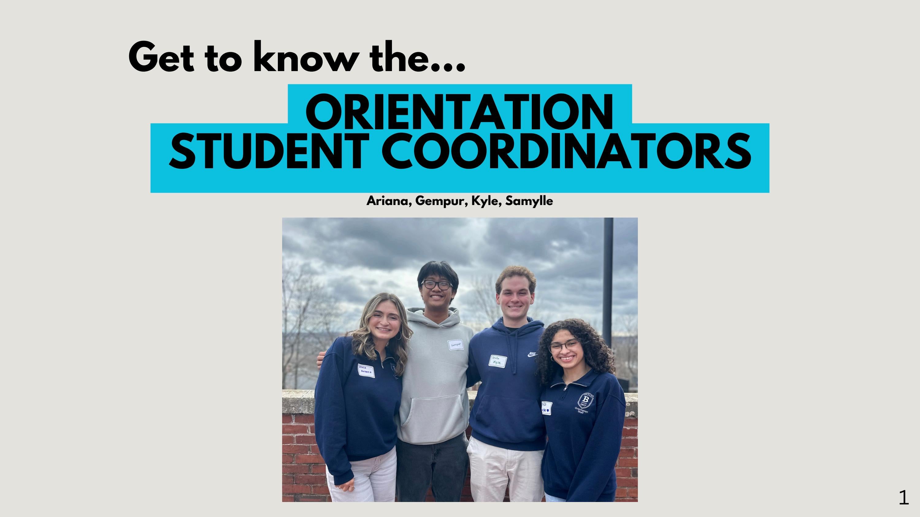 Meet the Student Coordinators by Bentley University New Student Programs & Orientation - Issuu