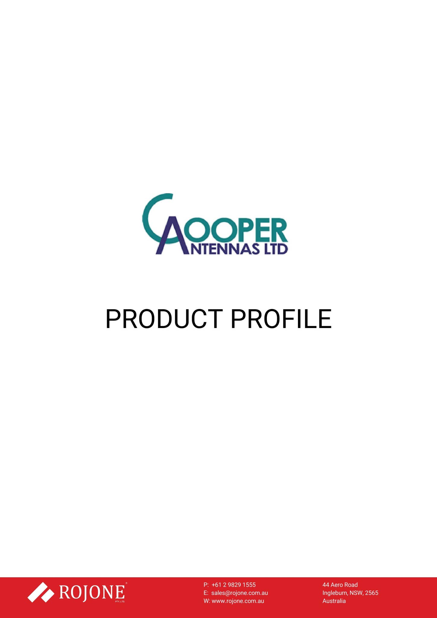 Cooper Antennas Product Profile by Rojone Pty Ltd - Issuu
