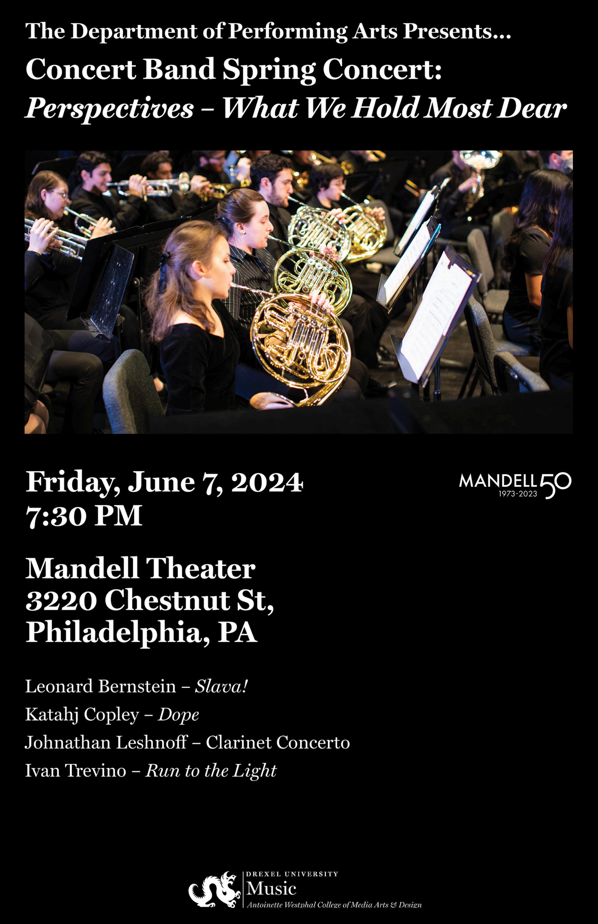 Perspectives - What We Hold Most Dear: Drexel University Concert Band ...