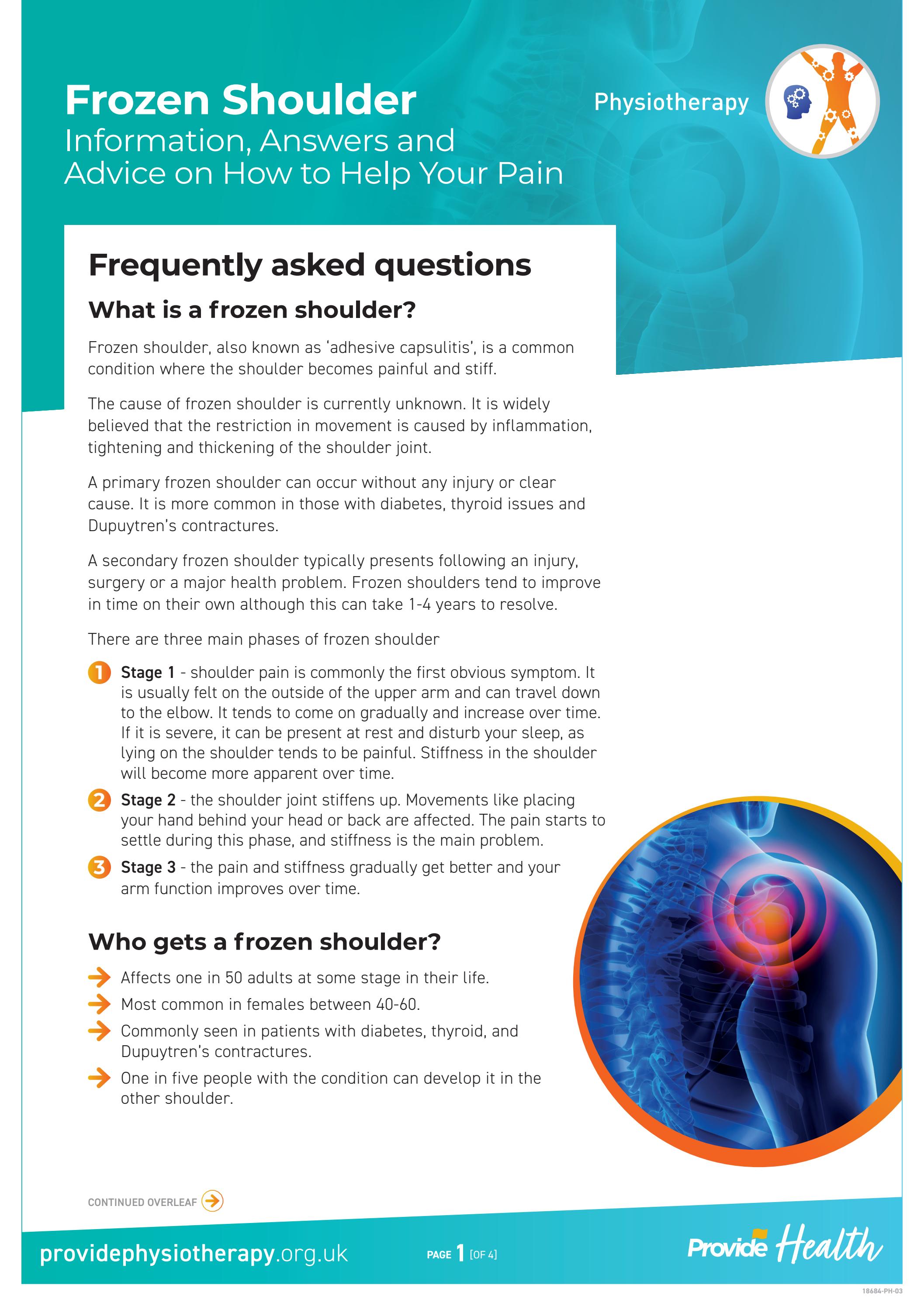 Frozen Shoulder: Information, Answers and Self-Help. by Provide CIC - Issuu