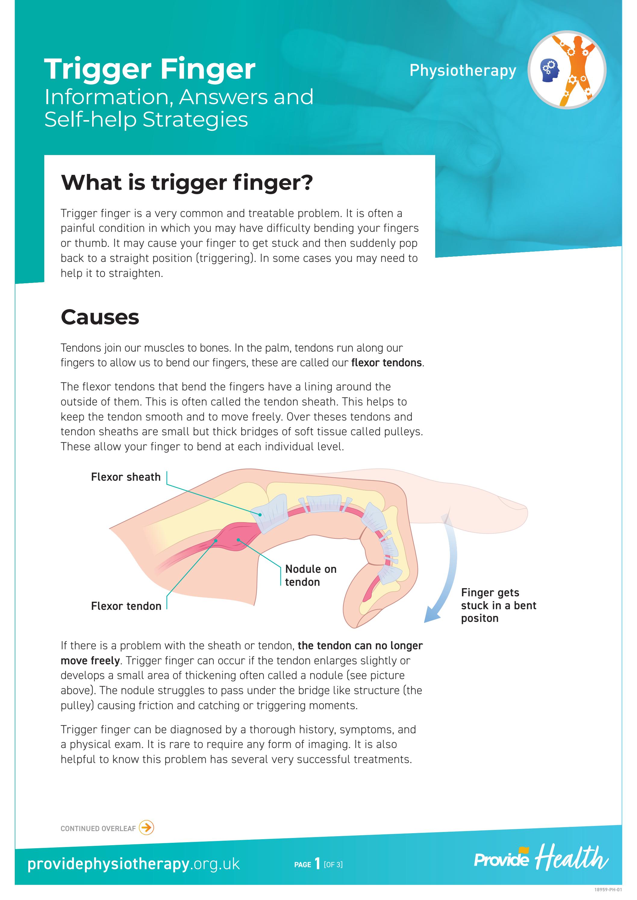 Trigger Finger Leaflet by Provide CIC - Issuu