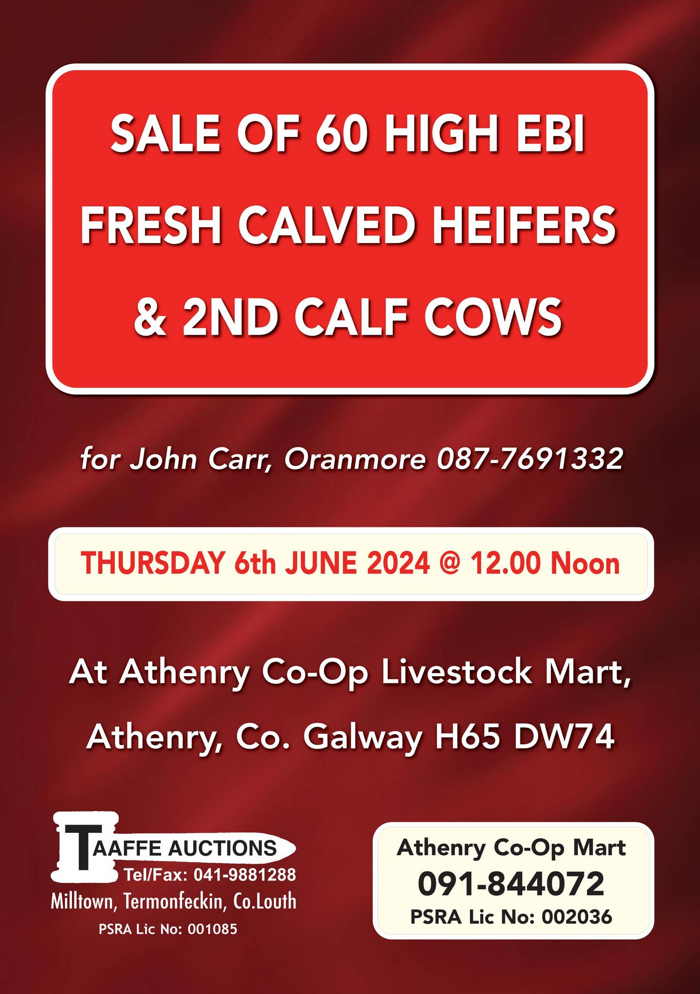 SALE OF 60 HIGH EBI CALVED HEIFERS & 2ND CALF COWS by TAAFFE AUCTIONS ...