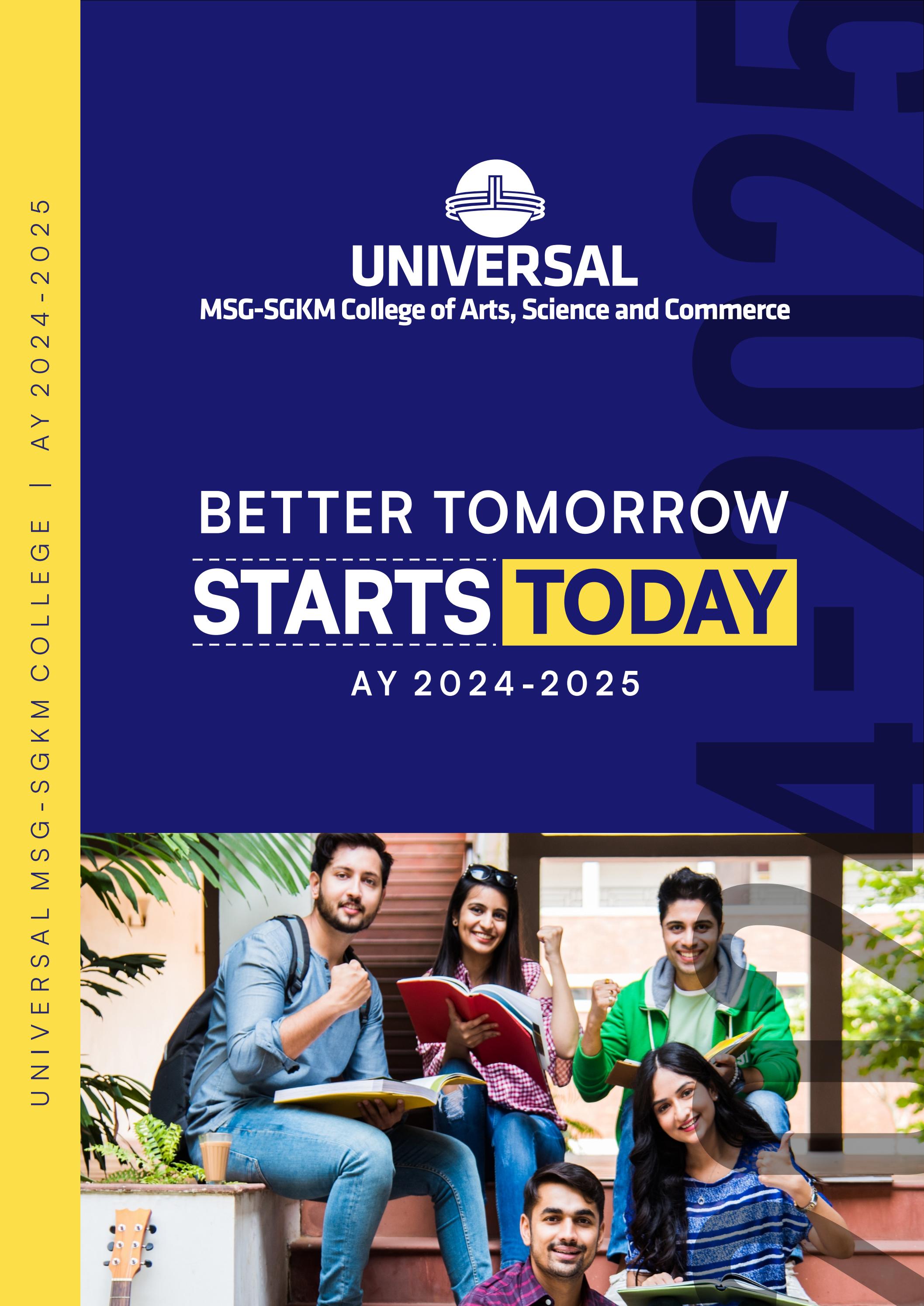 Universal MSG-SGKM College of Arts, Science & Commerce Brochure 2024-25 by Universal Education ...