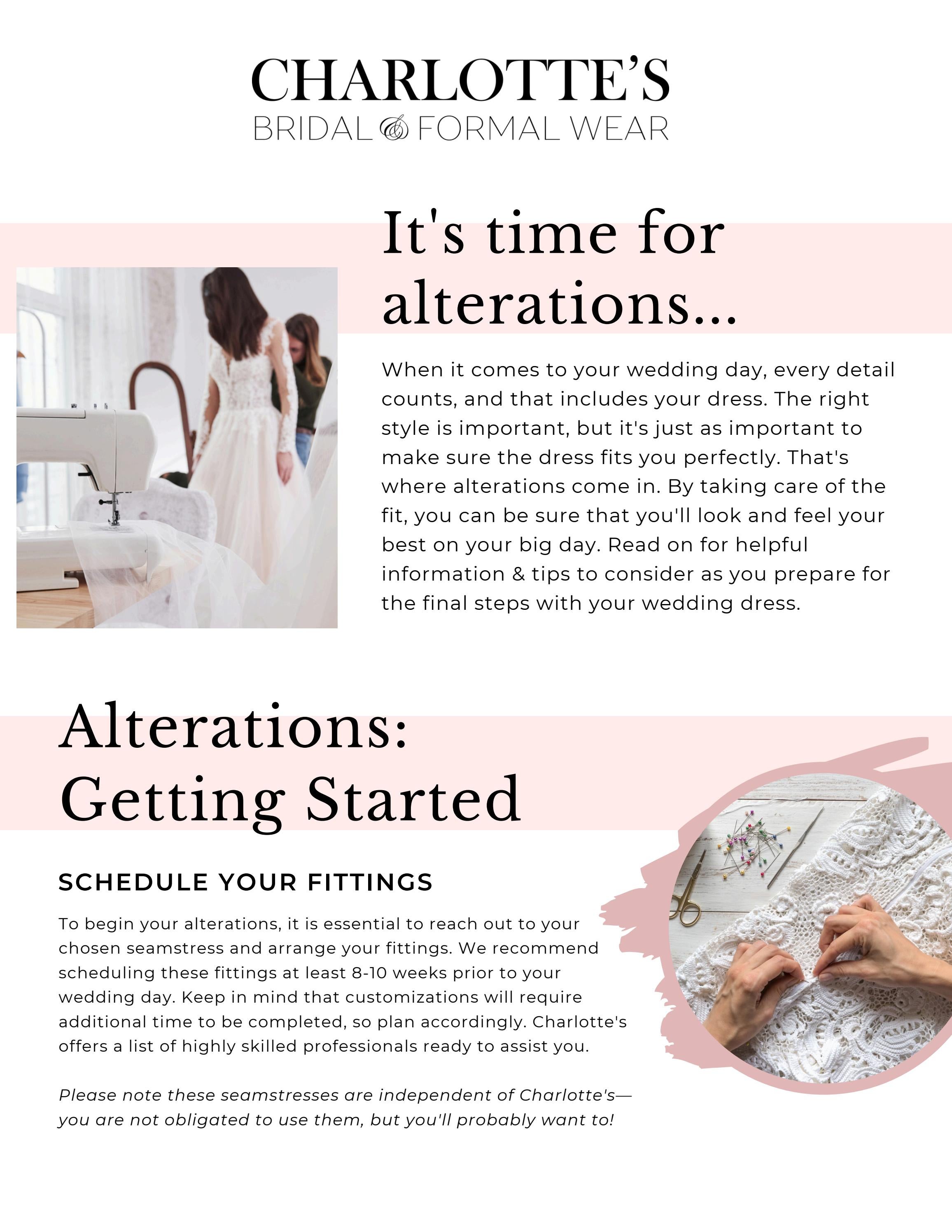 Wedding Dress Alterations Guide by Charlotte's Bridal - Issuu