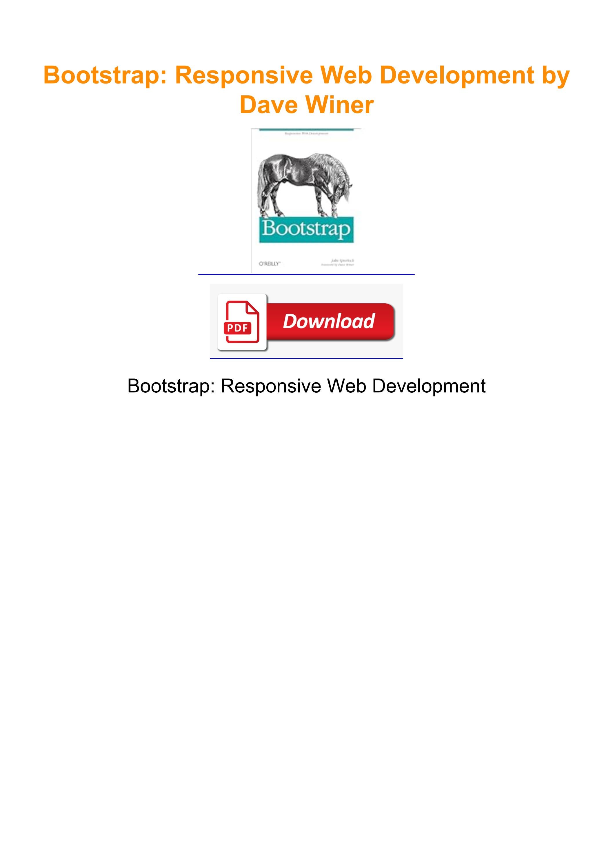 $PDF$/READ Bootstrap: Responsive Web Development by Dave Winer by ... $PDF$/READ Bootstrap: Responsive Web Development by Dave Winer by ...