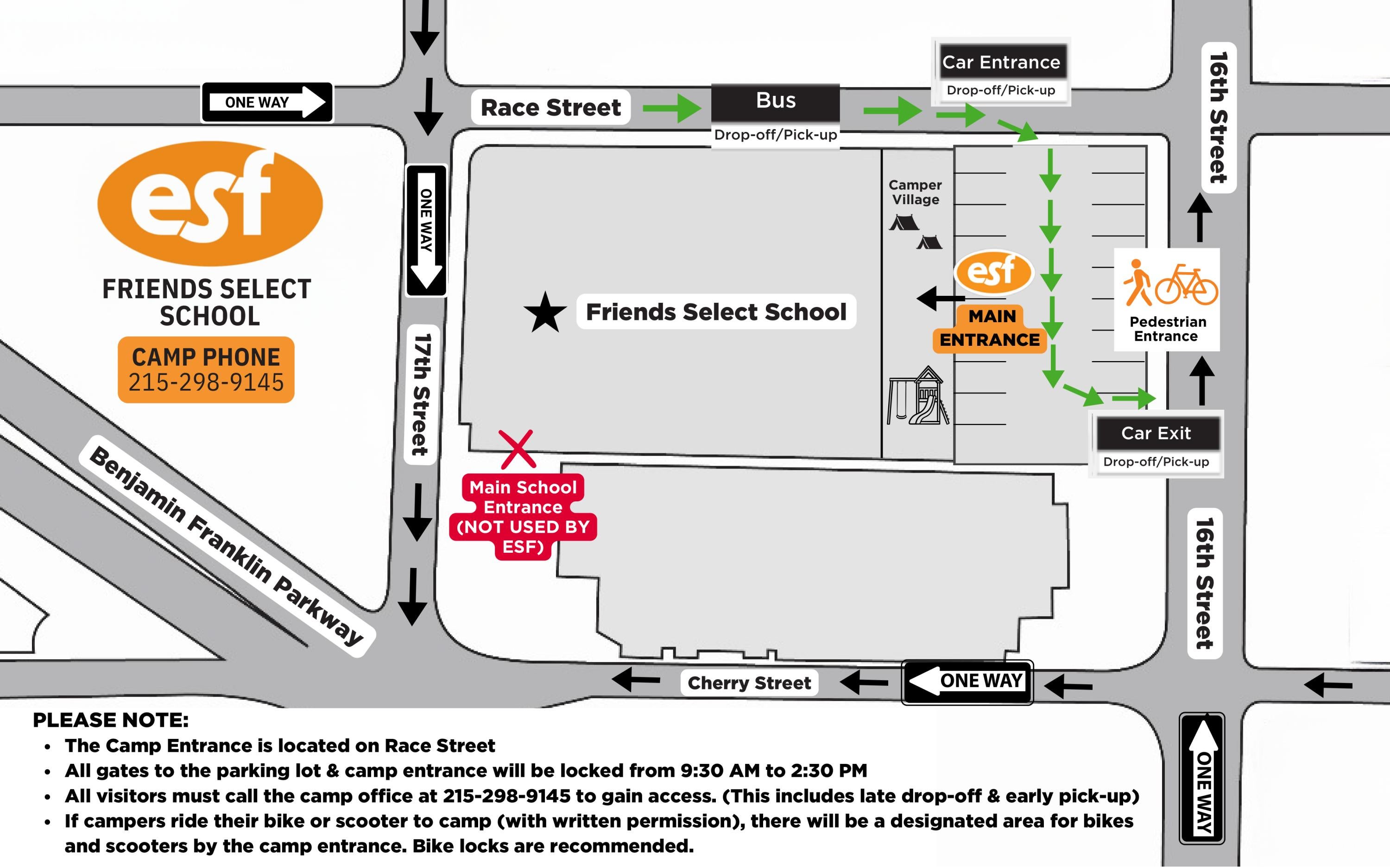 ESF Camps - Friends Select School - Camp Map 2024 by ESF - Issuu