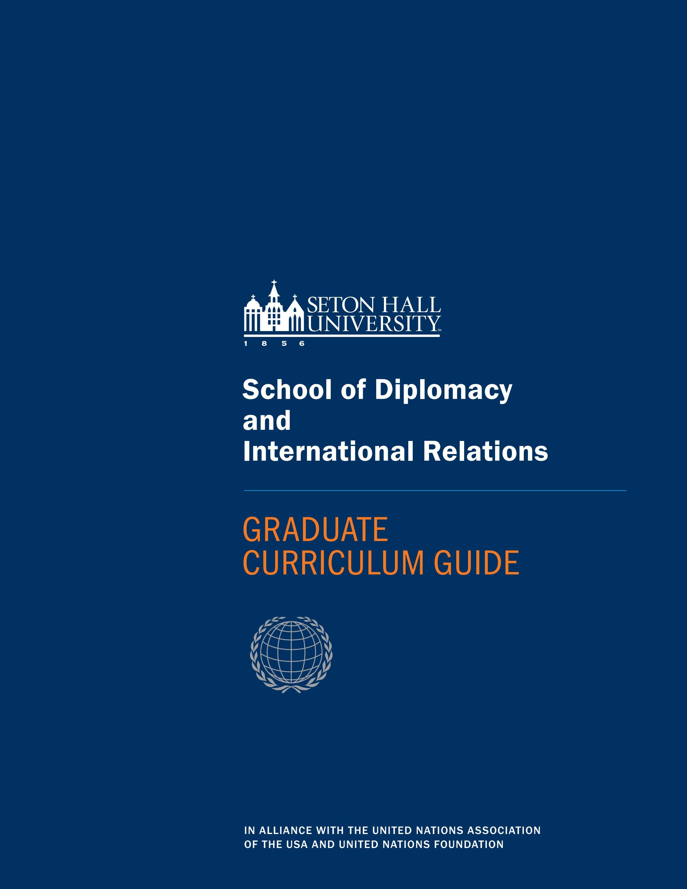 School of Diplomacy Graduate Curriculum Guide by Seton Hall ...