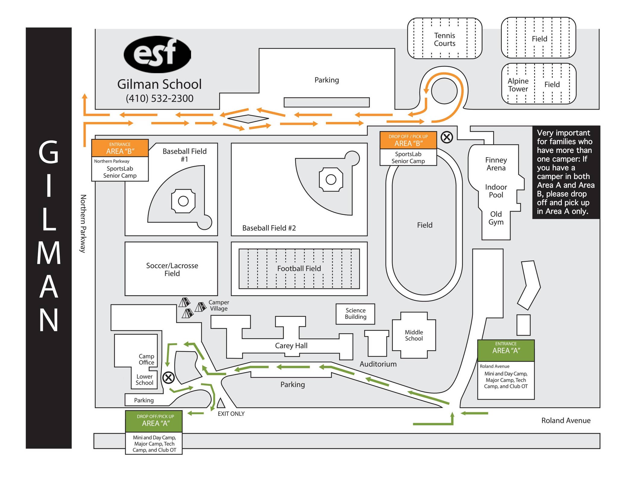 ESF Camps - Gilman School - Camp Map 2024 by ESF - Issuu