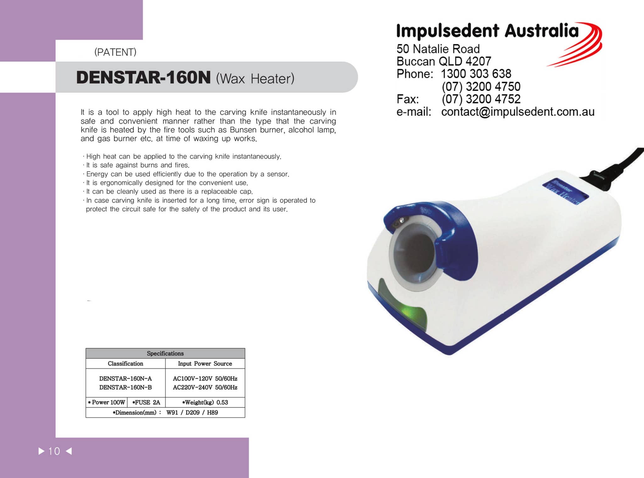 Denstar-160N Induction Heating Unit by Impulsedent_Australia - Issuu