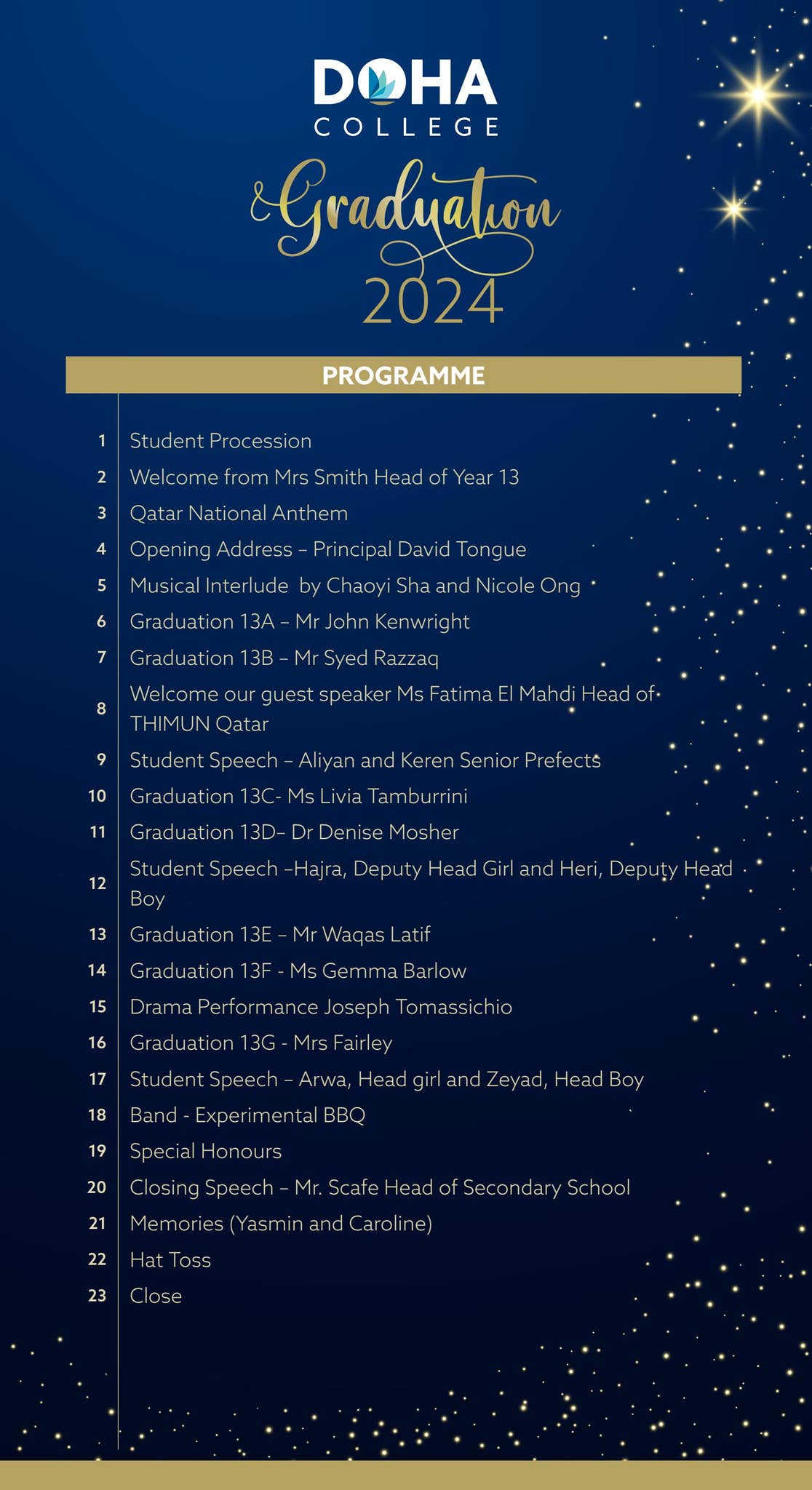 2024-Graduation-Programme by Doha College - British International ...
