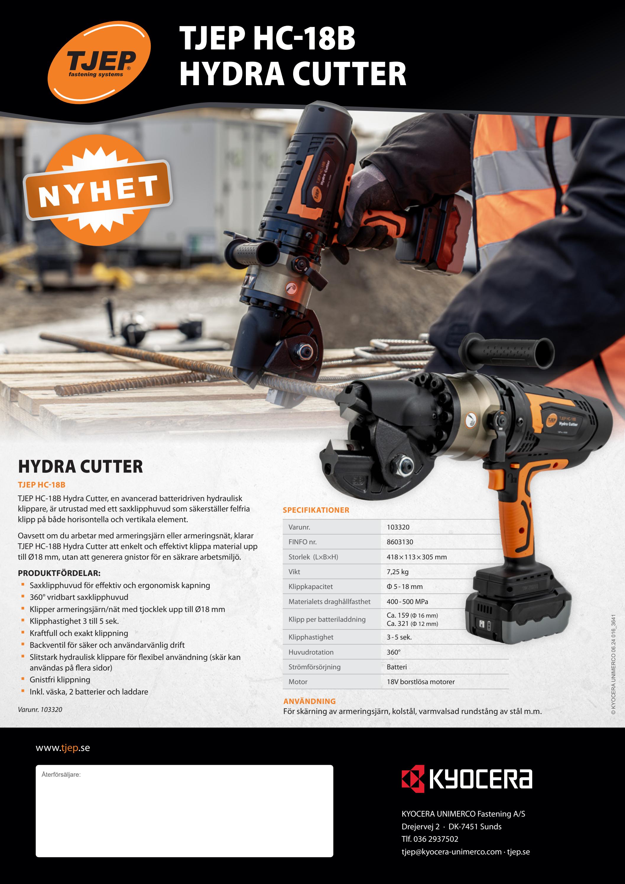 TJEP HC-18B Hydra Cutter flyer - SE by TJEP - Issuu