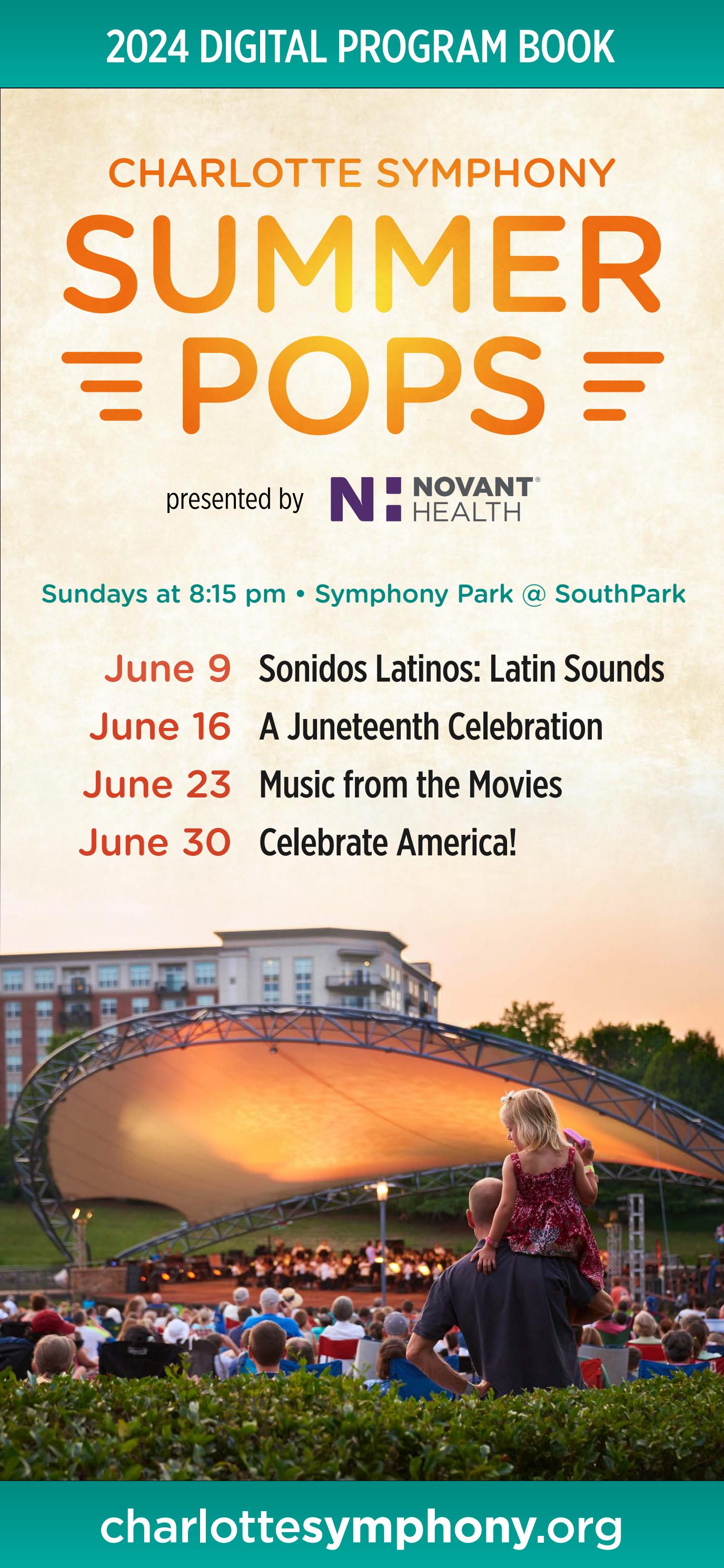 CSO Summer Pops - program 2024 by Charlotte Symphony - Issuu