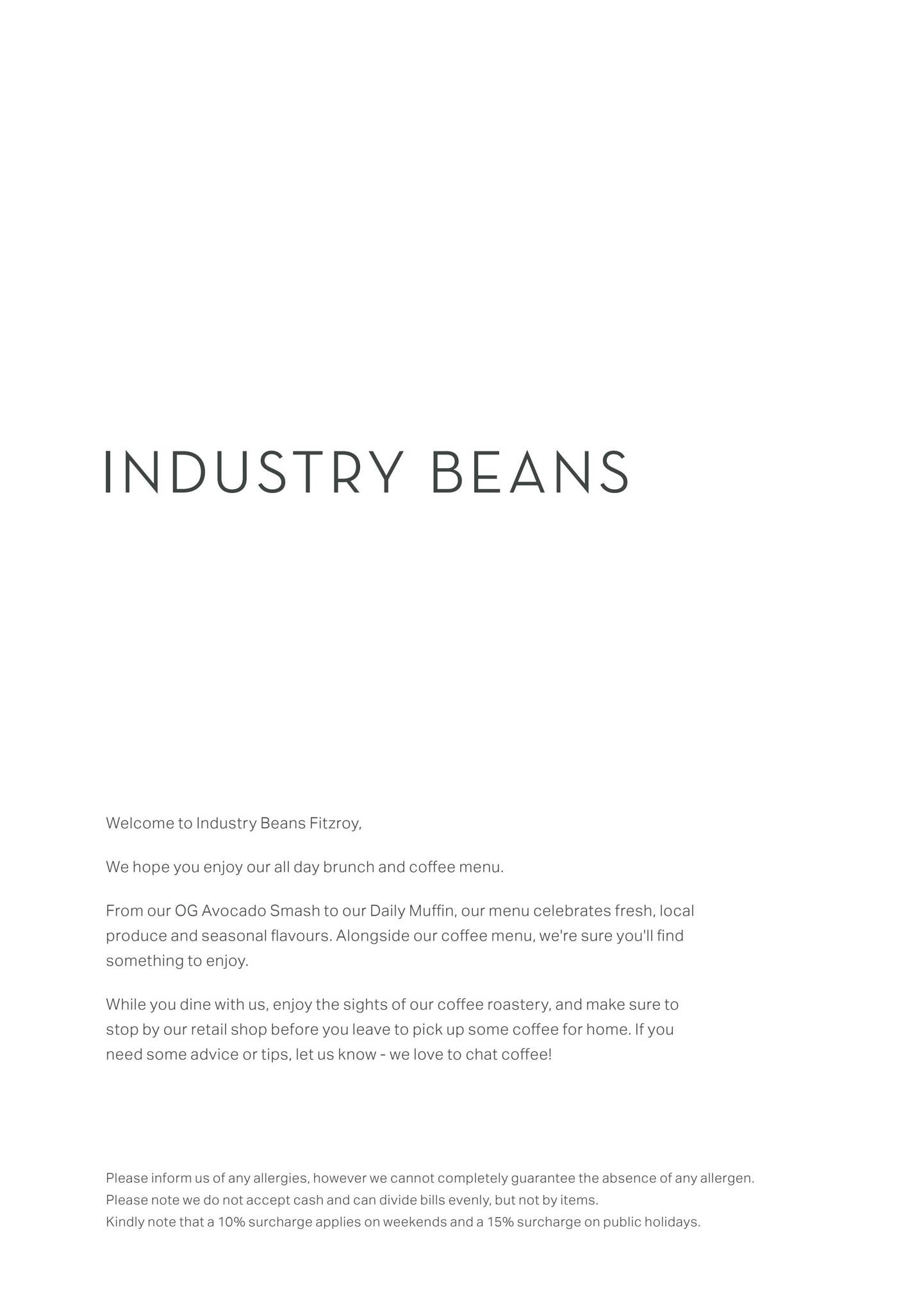 Industry Beans Fitzroy Menu Winter 2024 by industrybeans - Issuu