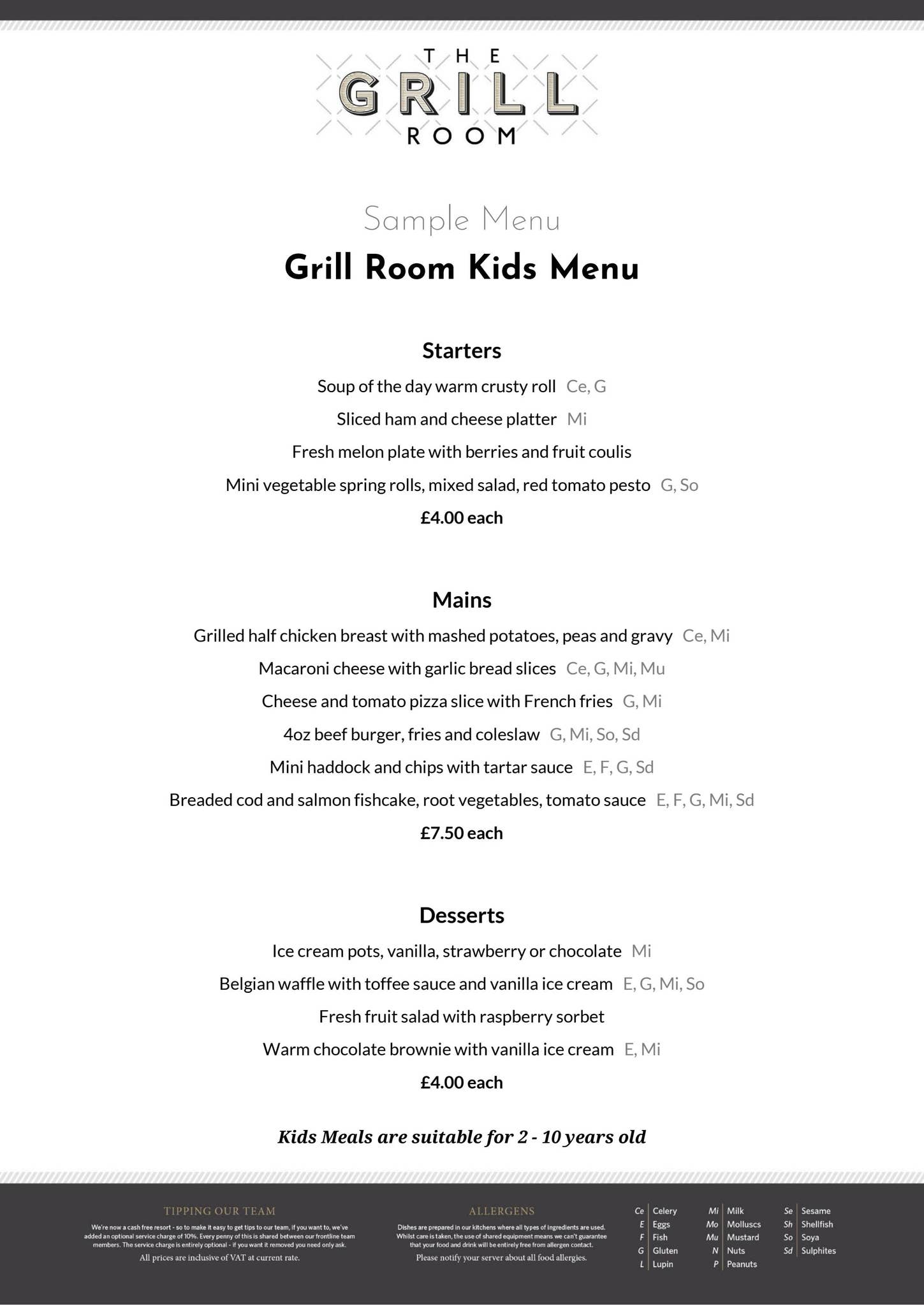 The Grill Room Kids Menu by Crieff Hydro Family of Hotels - Issuu