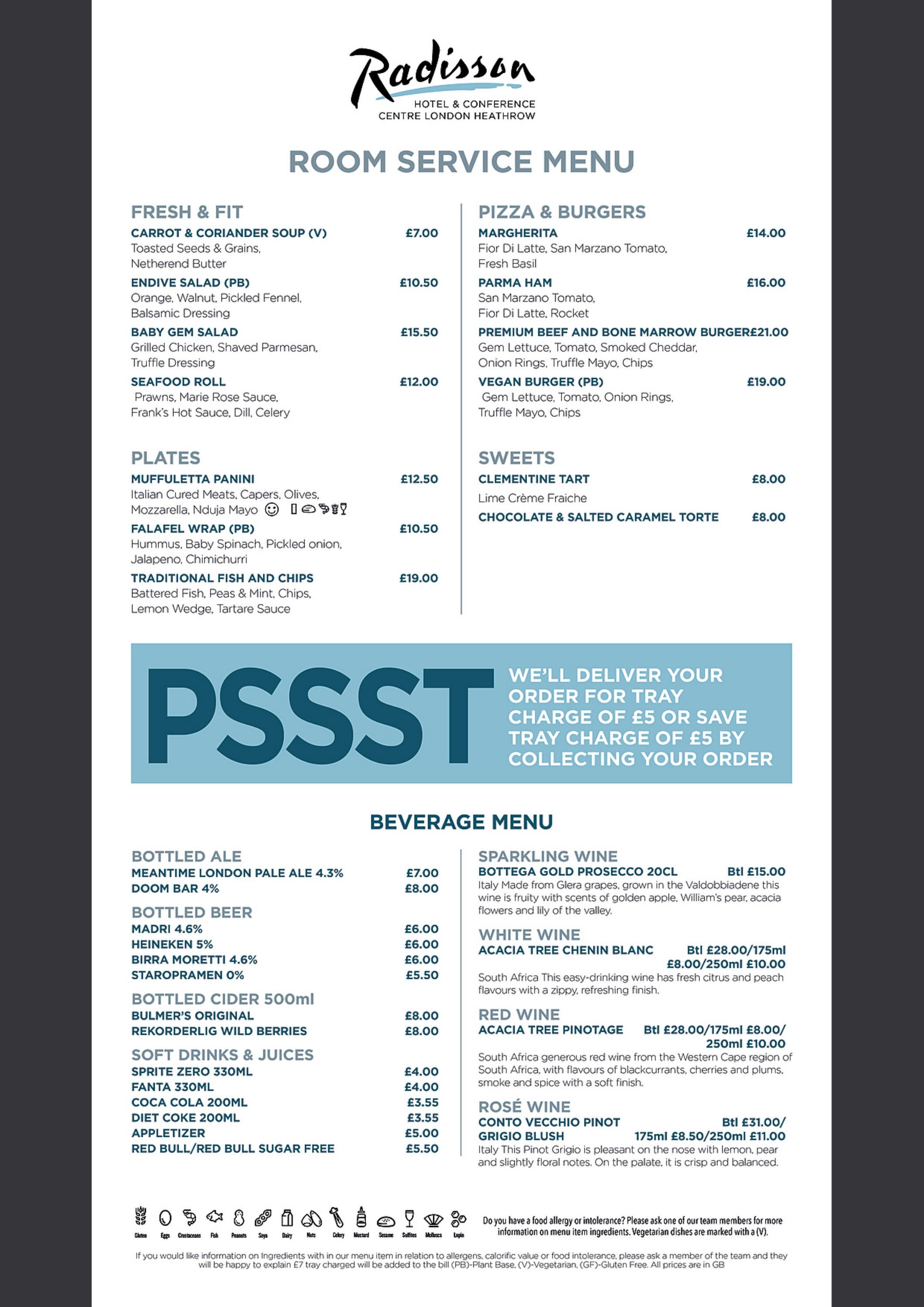 Radisson Room Service Menu by RadissonHeathrow - Issuu