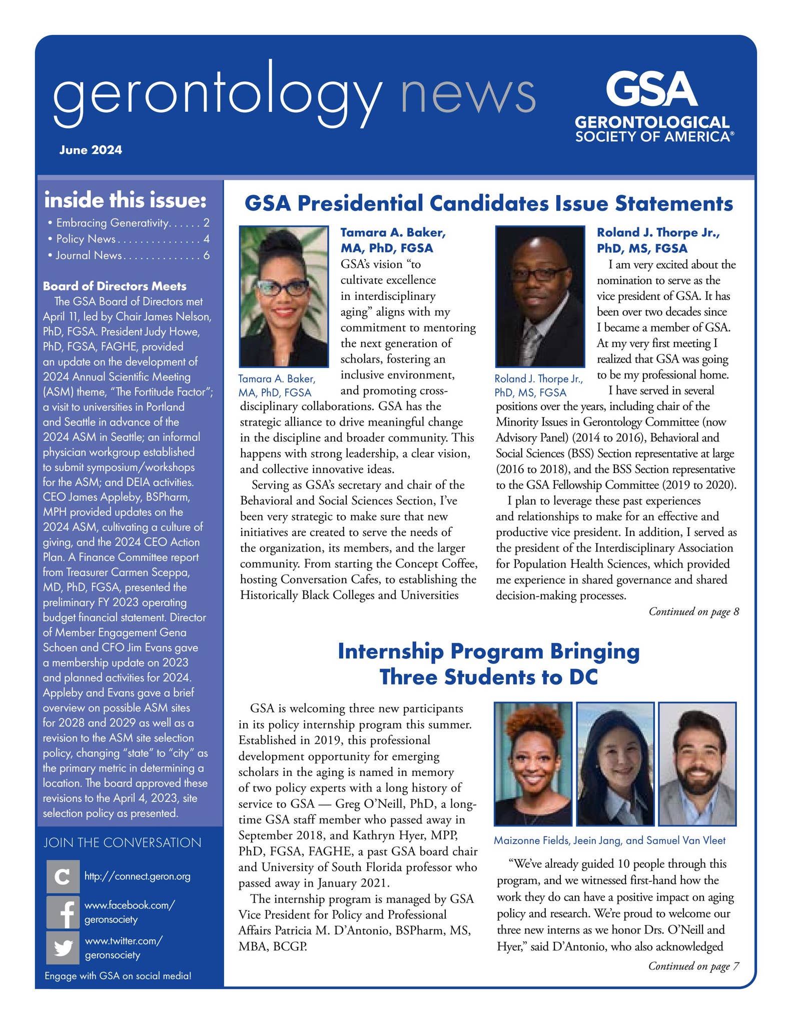 Gerontology News, June 2024 by The Gerontological Society of America ...