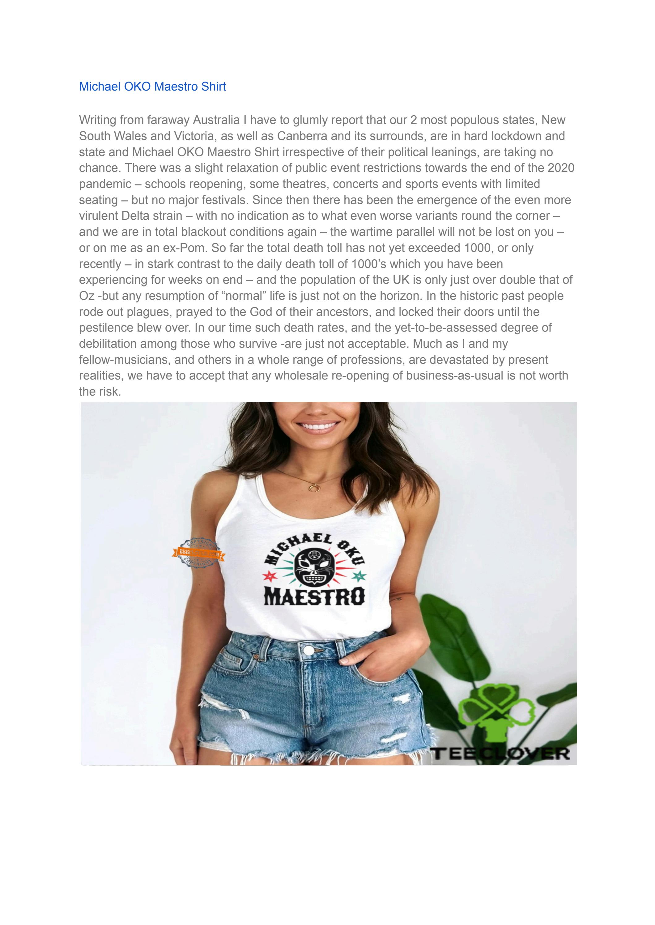 Michael OKO Maestro Shirt by Teeclovershop - Issuu