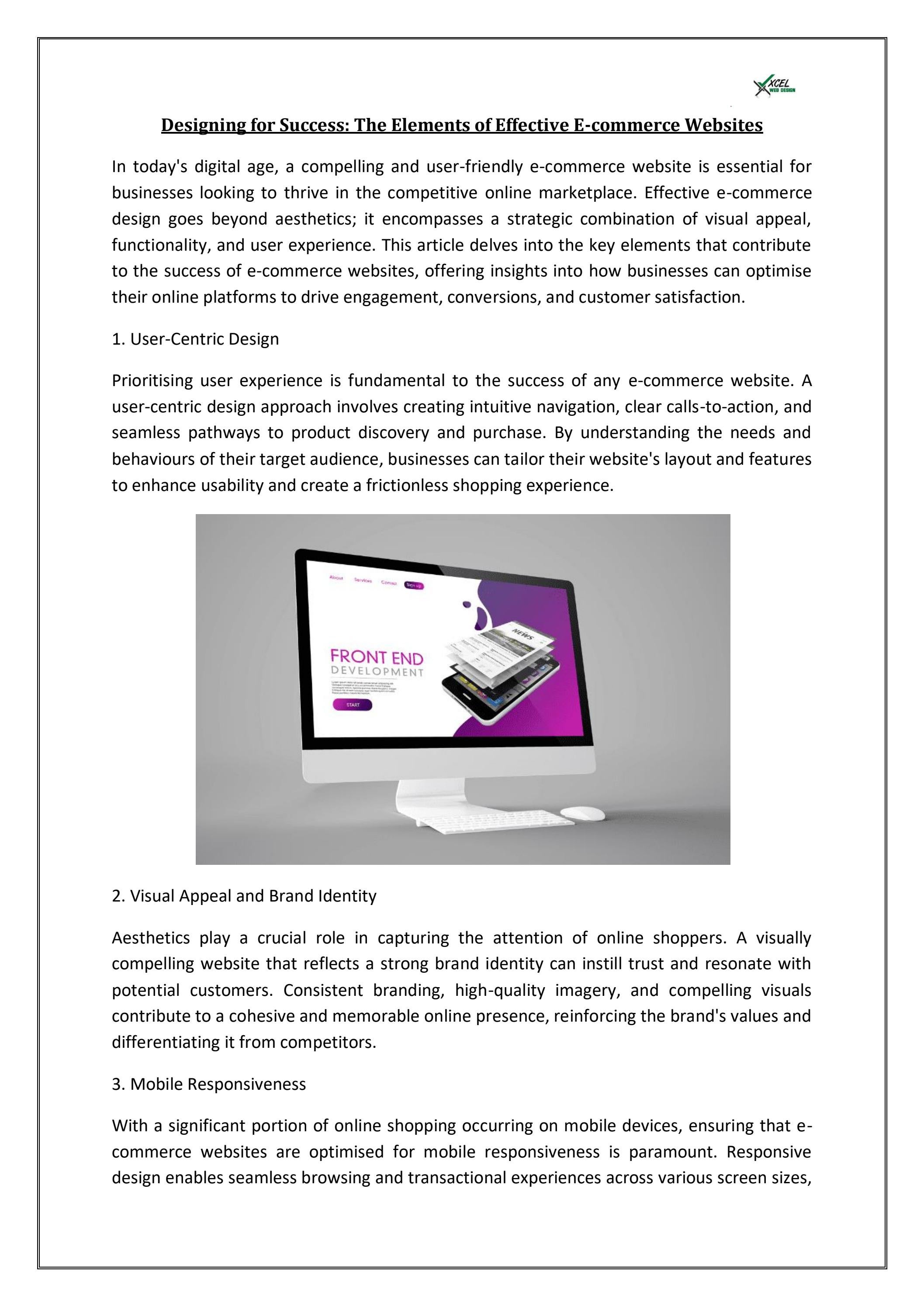 Designing for Success: The Elements of Effective E-commerce Websites by ...