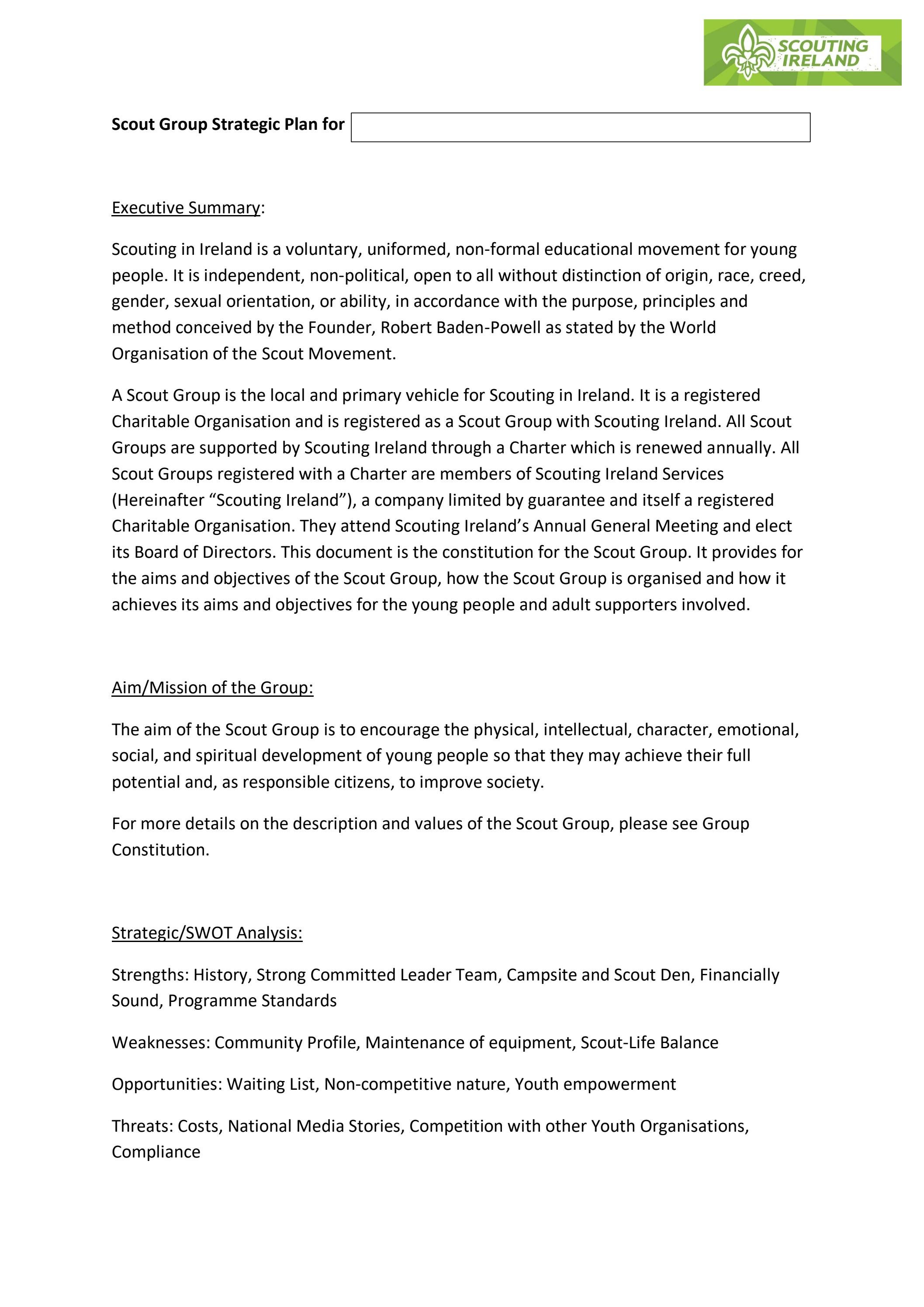 Scout Group Strategic Plan by Scouting Ireland - Issuu