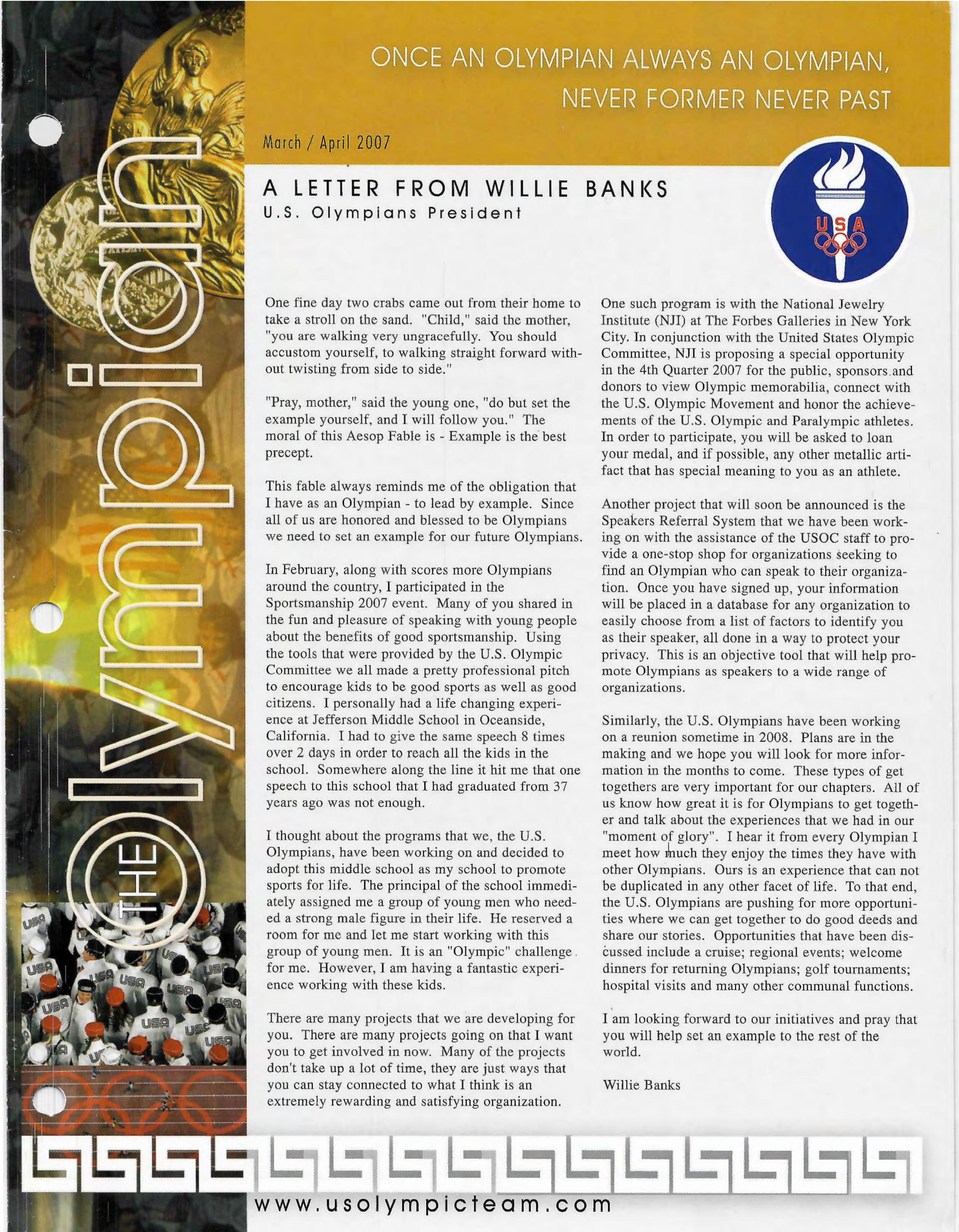 March/April 2007 | The Olympian by Team USA Alumni Newsletters - Issuu