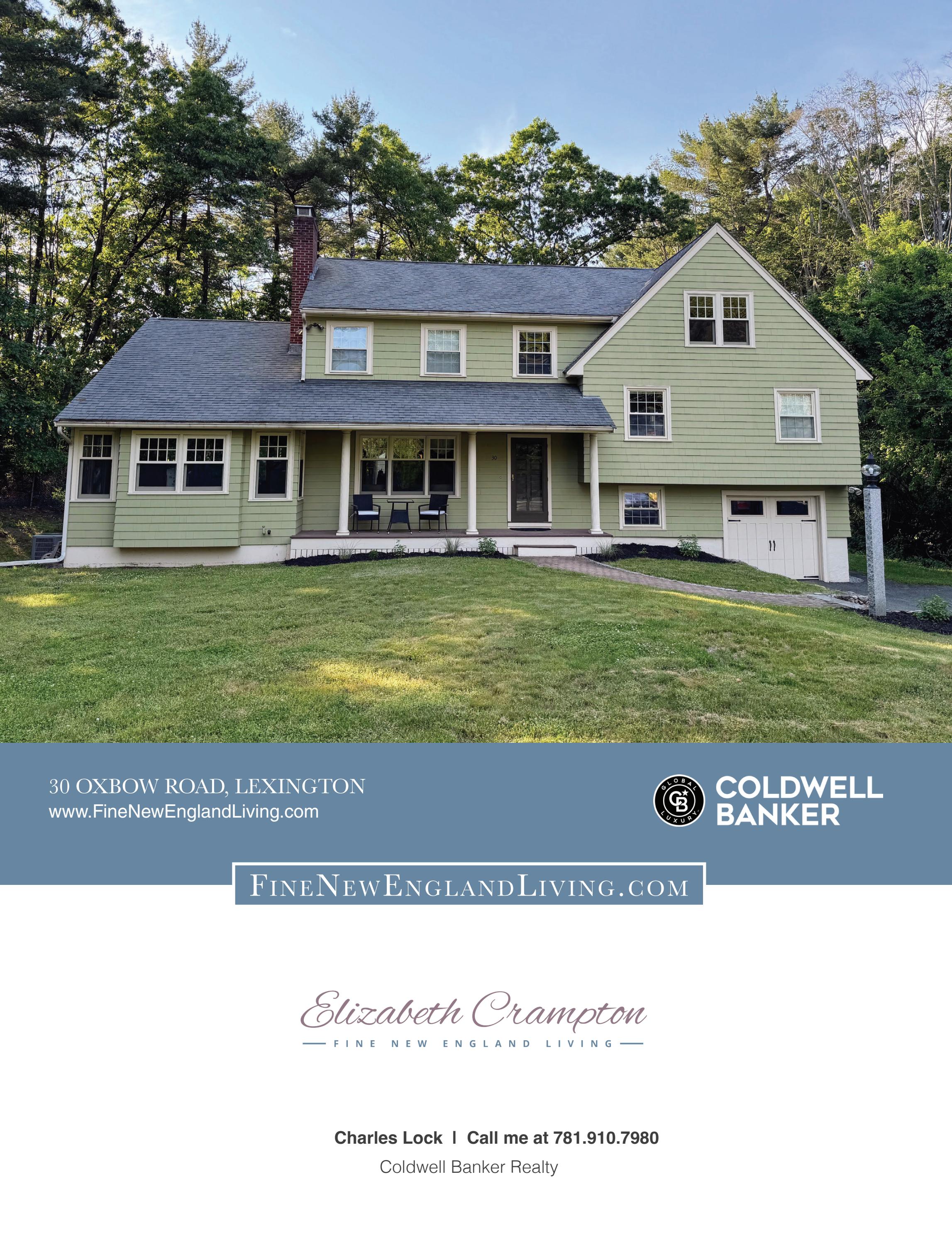 Fine New England Living Presents 30 Oxbow Road, Lexington by Coldwell ...