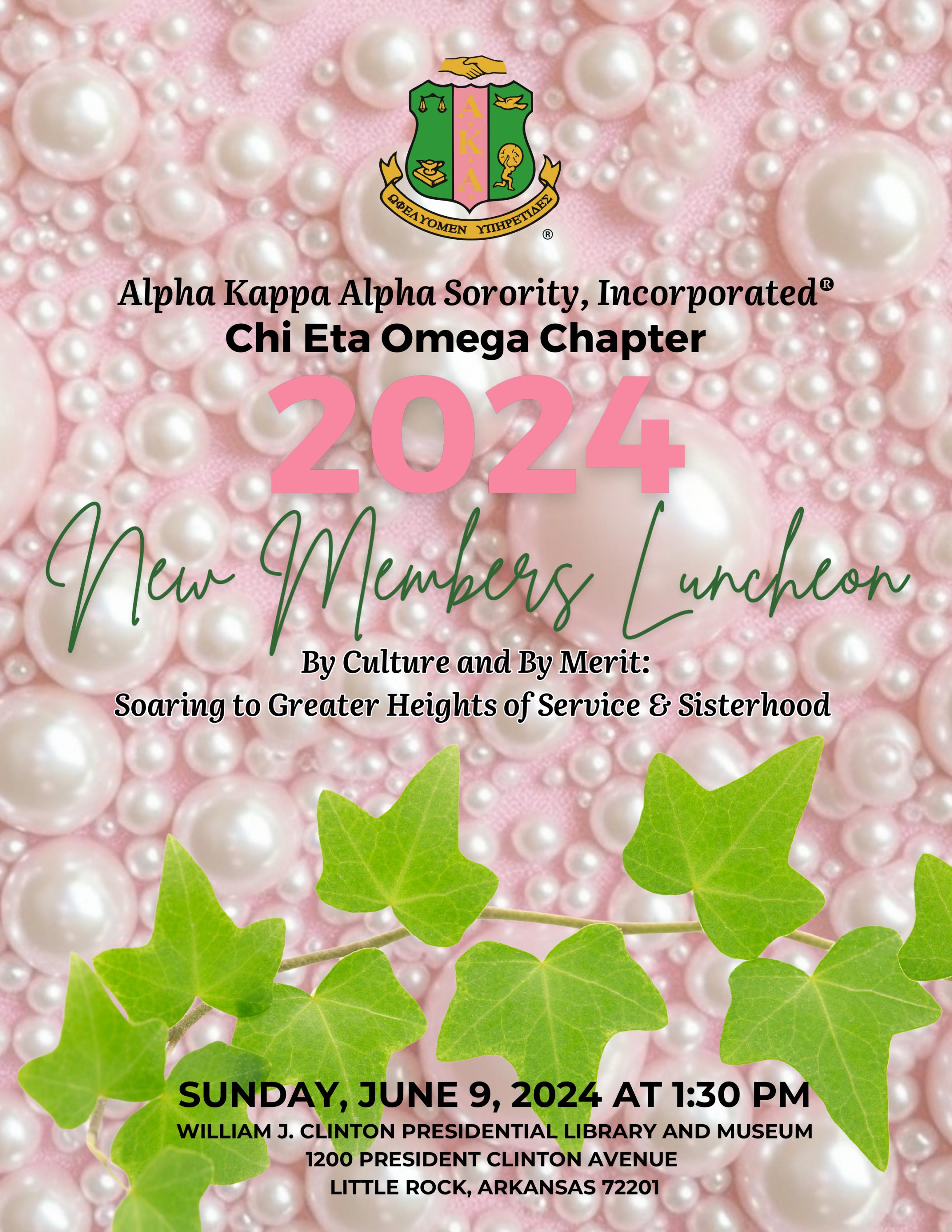 2024 New Members Luncheon Program Booklet by ChiEtaOmegaAKAs - Issuu