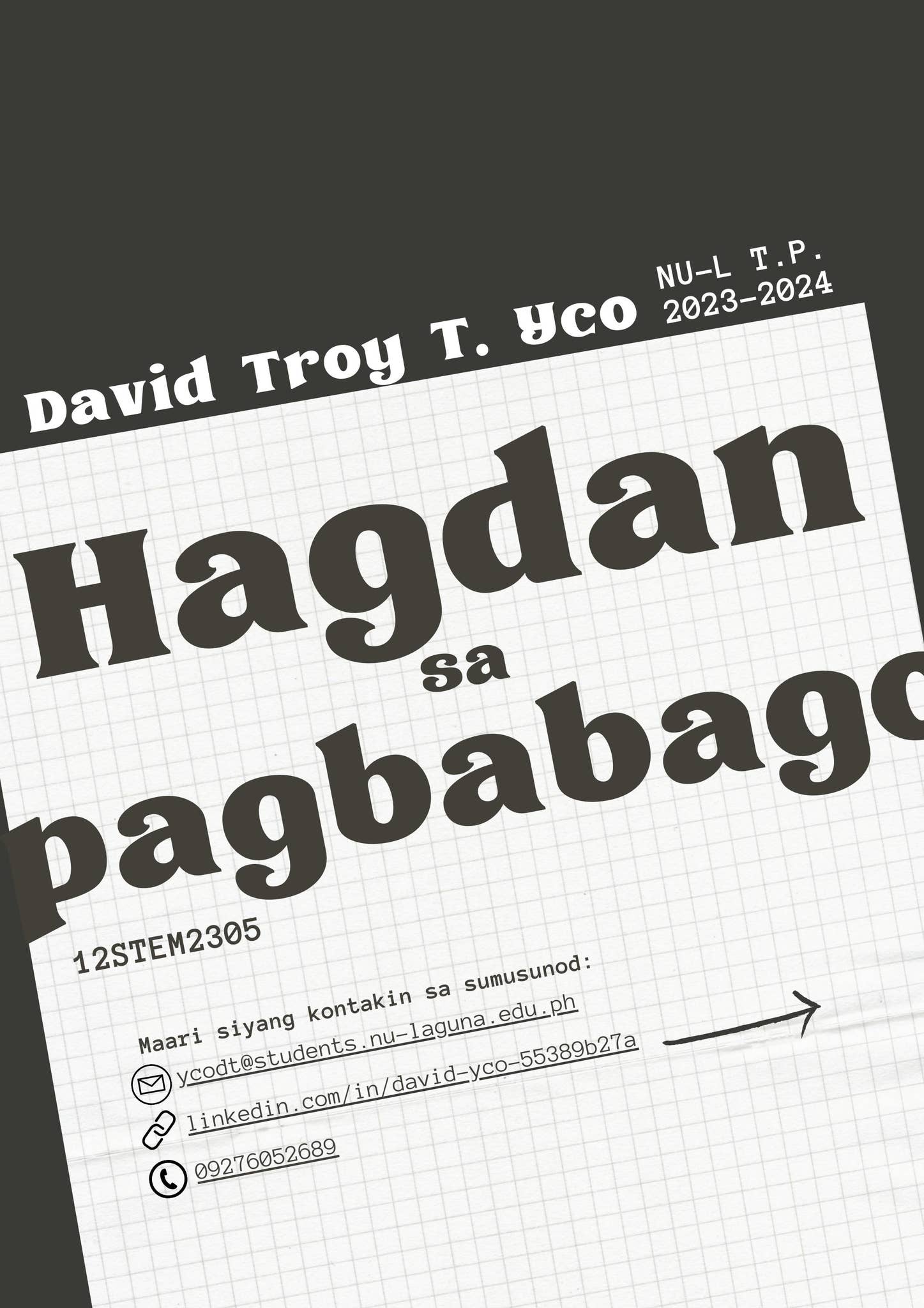 "Hagdan sa Pagbabago" by Troy Pogi - Issuu