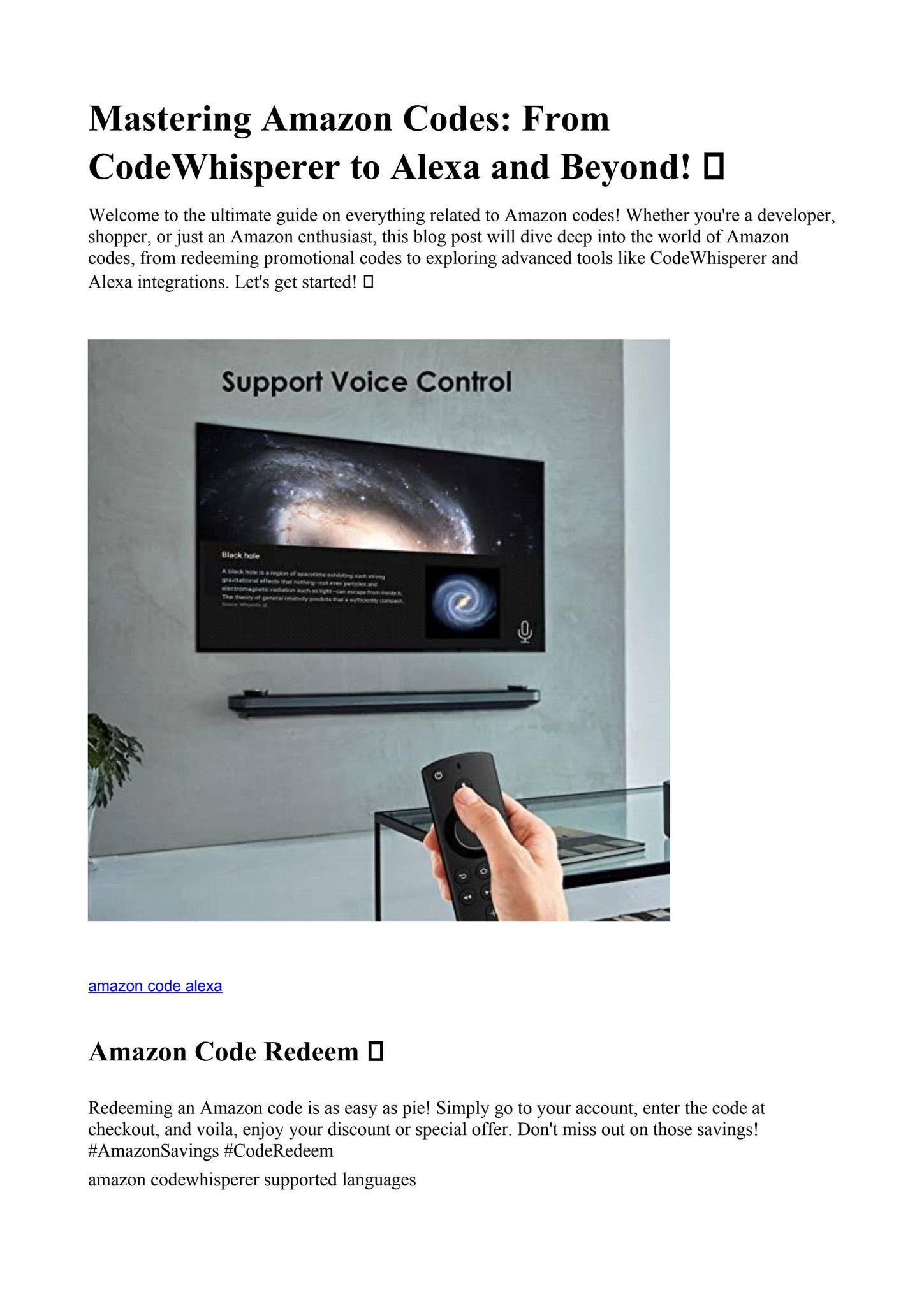 Mastering Amazon Codes: From CodeWhisperer to Alexa and Beyond! by ...