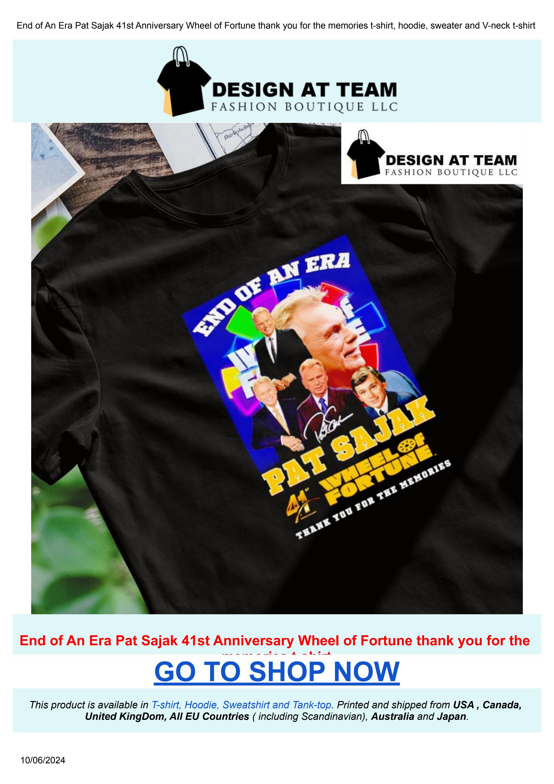 End of An Era Pat Sajak 41st Anniversary Wheel of Fortune thank you for ...