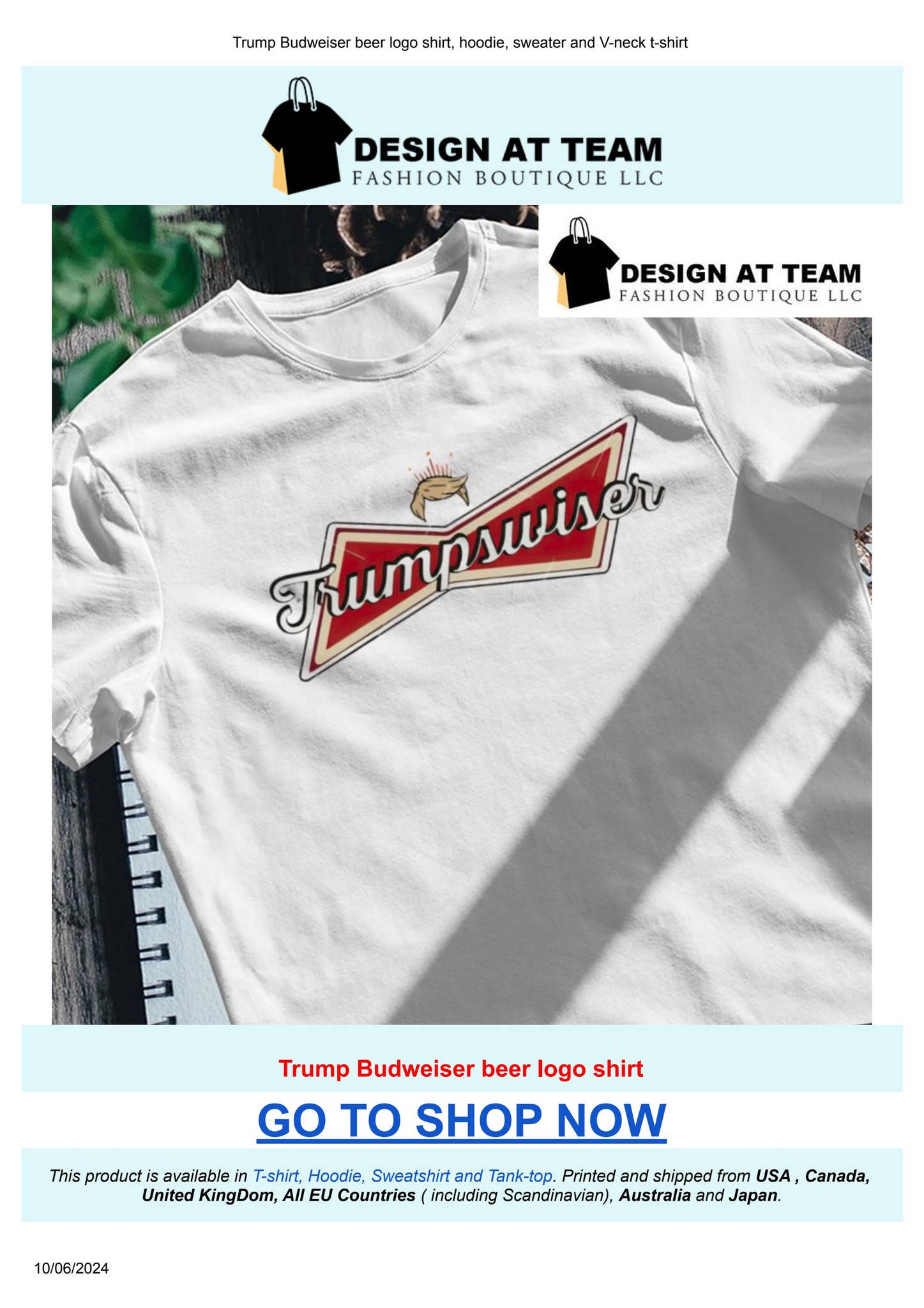 Trump Budweiser beer logo shirt by Design AT Shop - Issuu
