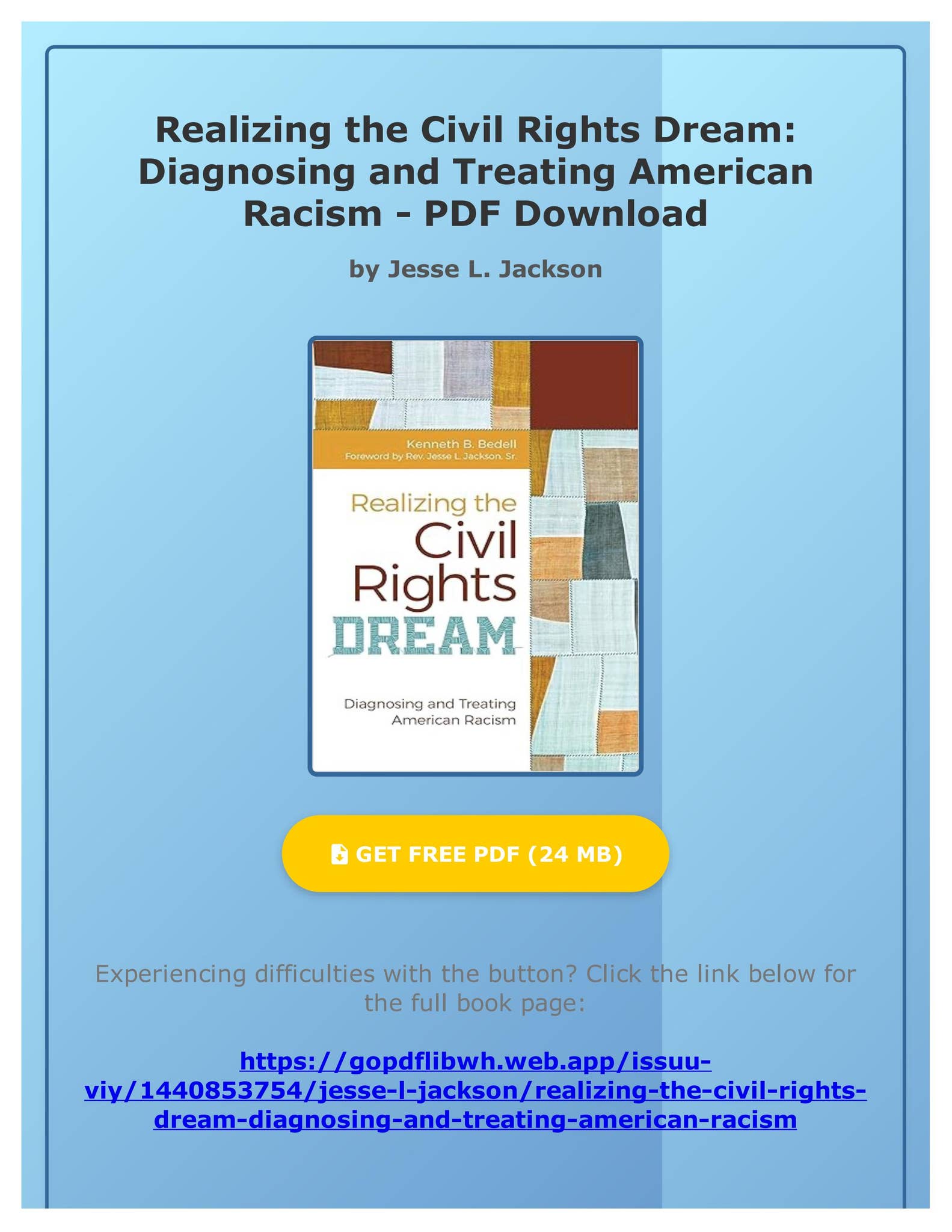 (PDF Free) Realizing the Civil Rights Dream: Diagnosing and Treating ...