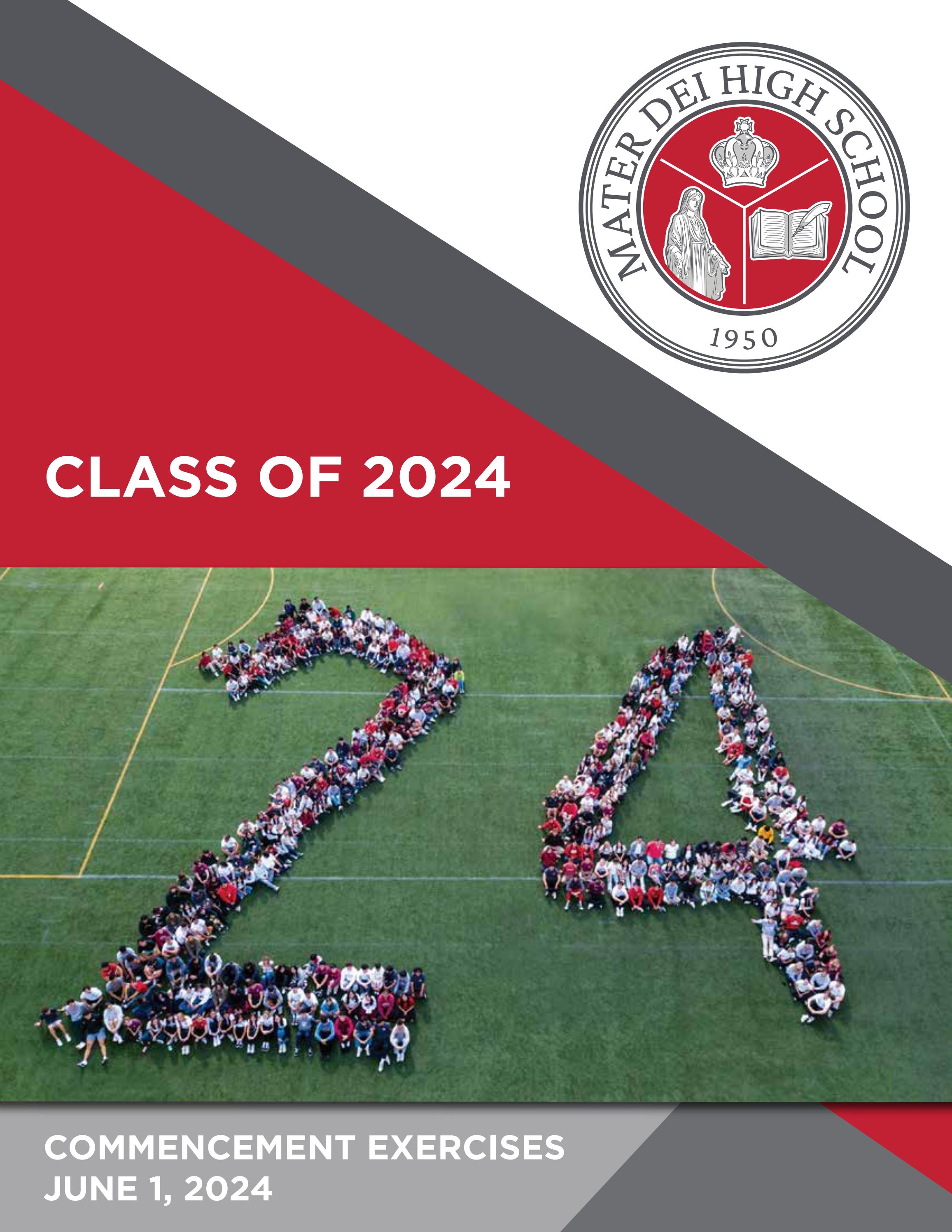 Mater Dei High School Class of 2024 Commencement Program by ...