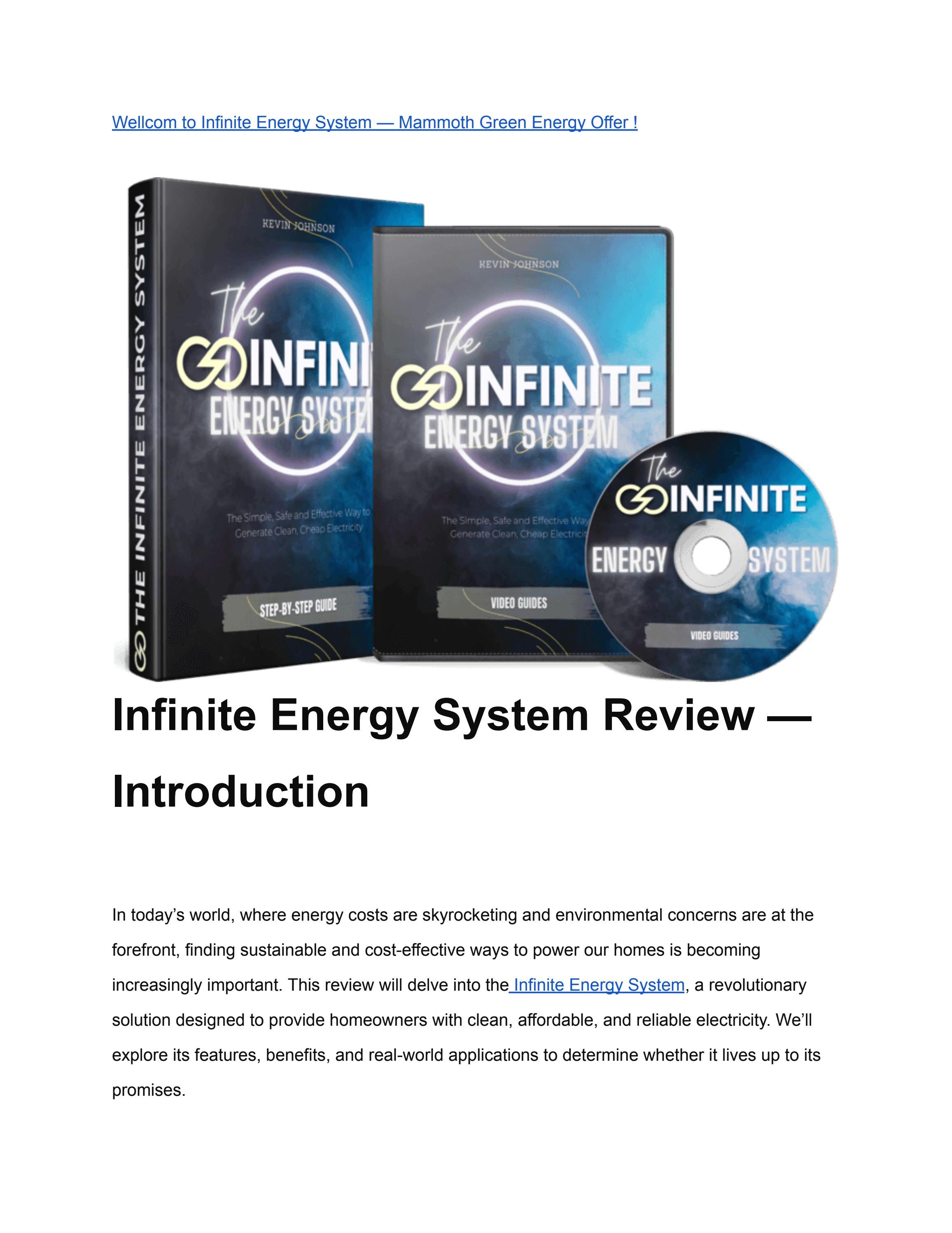 Infinite Energy System by InfiniteEnergySystem - Issuu