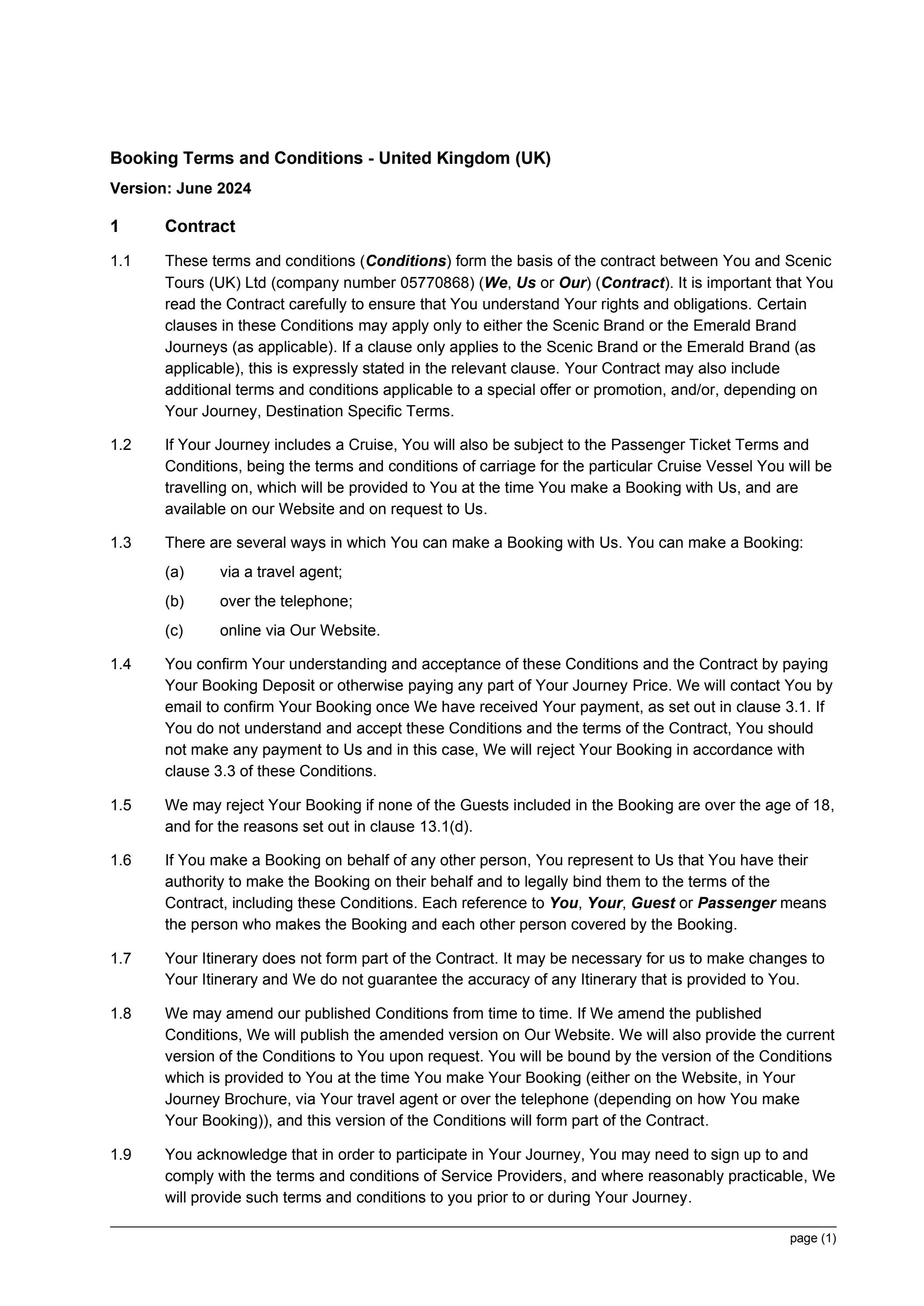UK Booking Terms and Conditions by Scenic UK - Issuu