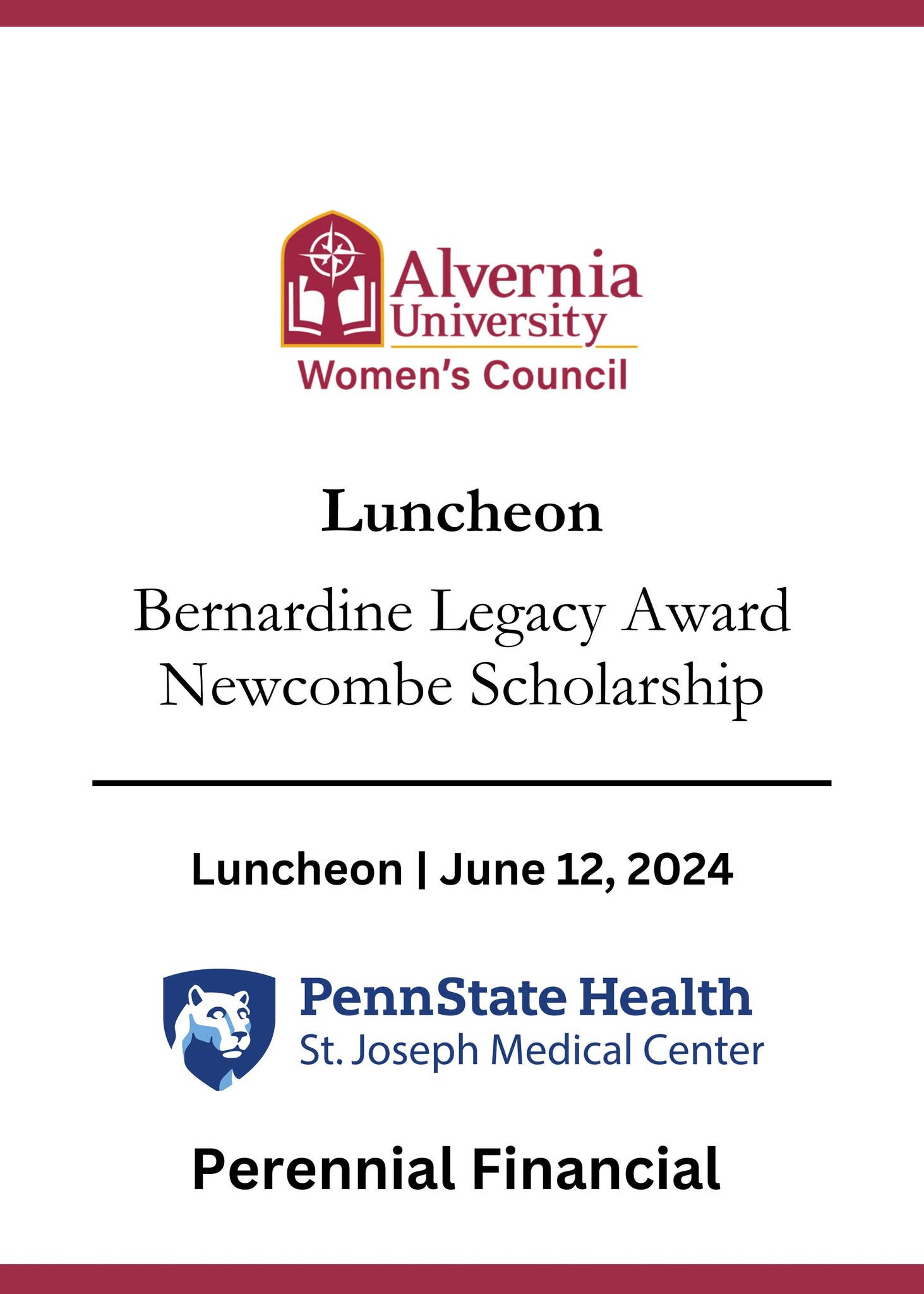 6th Annual Alvernia Women's Council Luncheon Program by Alvernia ...