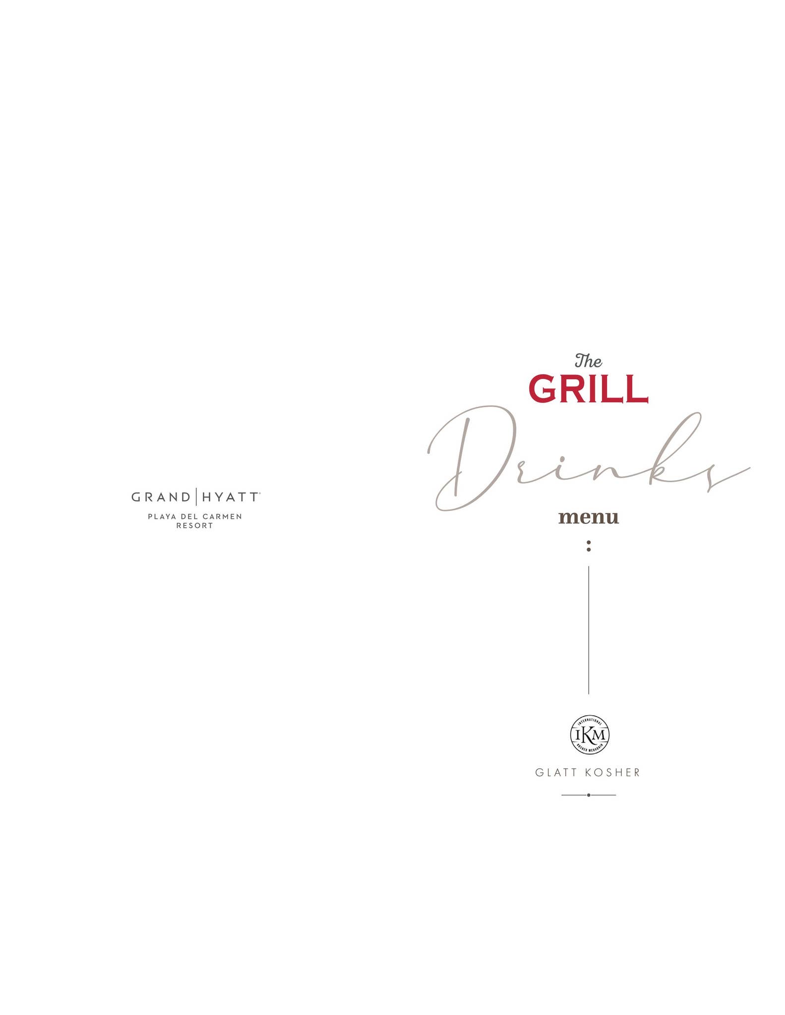 Drinks Menu The Grill by Grand Hyatt Playa del Carmen - Issuu