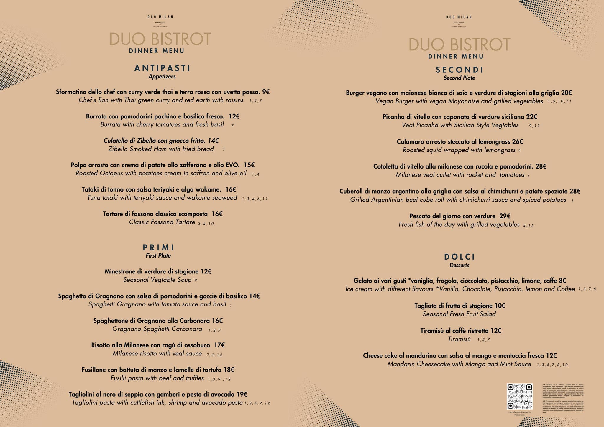 Duo Bistrot menu by Italian Hospitality Collection - Issuu