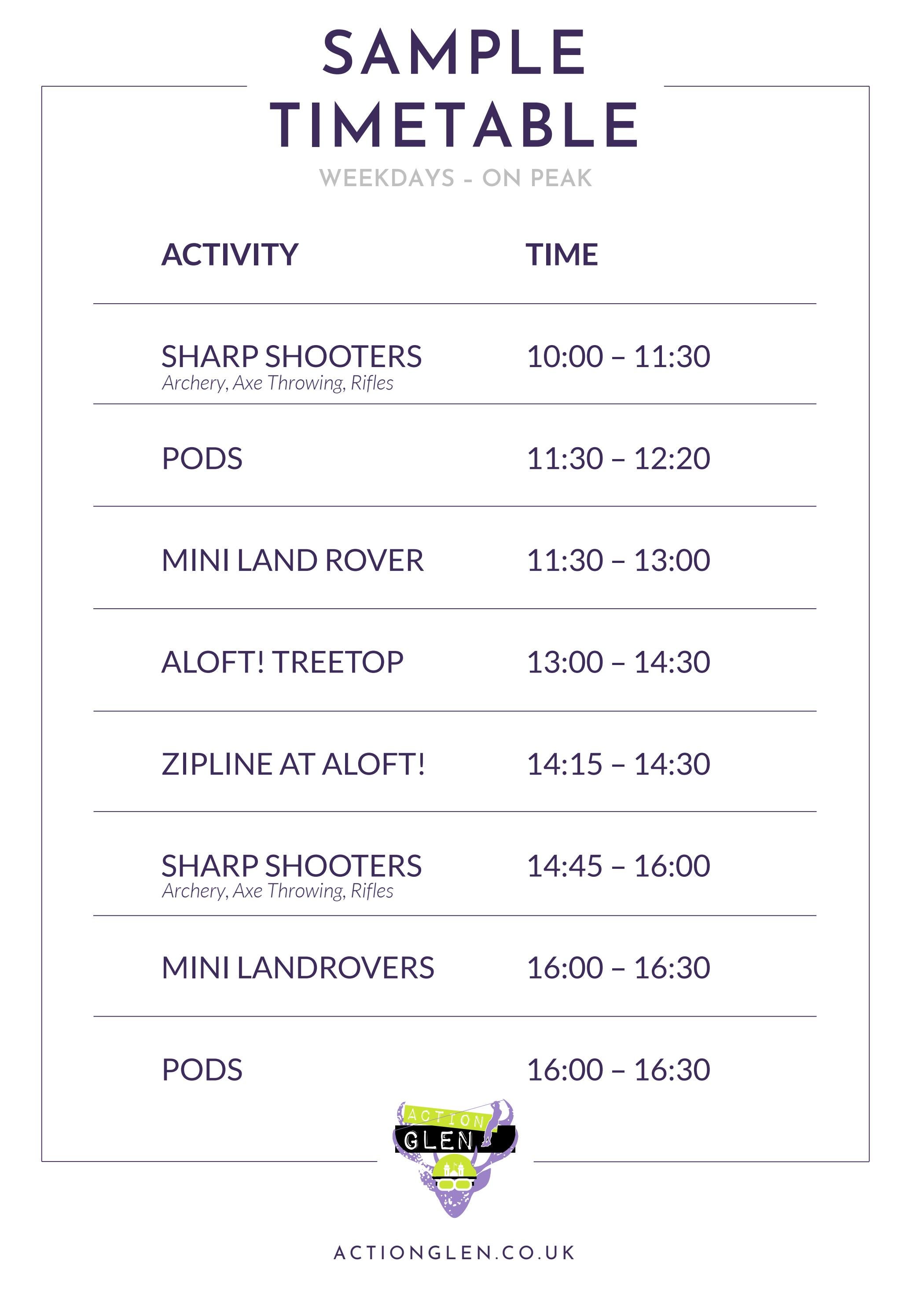 Action Glen Timetable by Crieff Hydro - Issuu