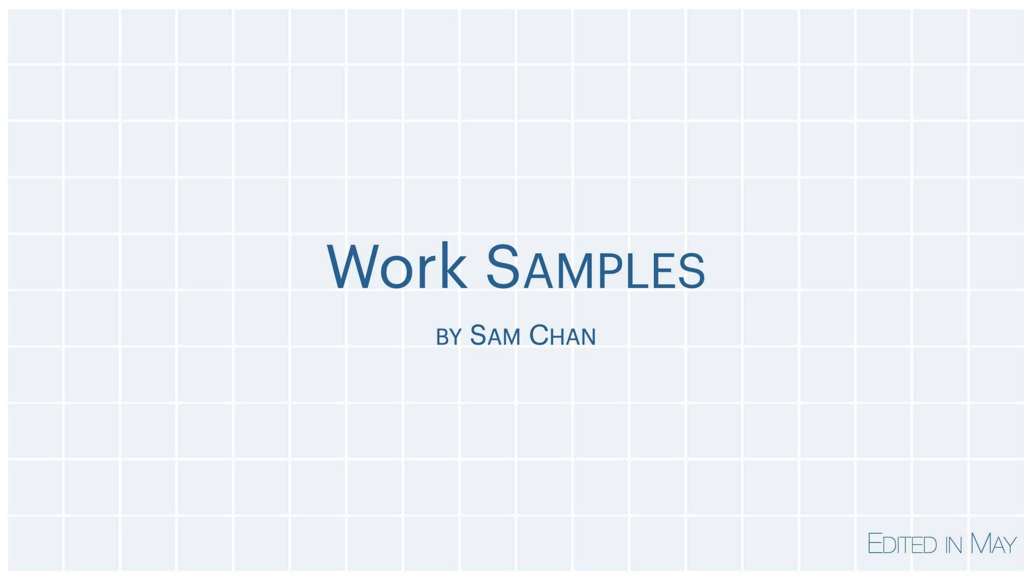 Samples of Work by Sam Chan - Issuu