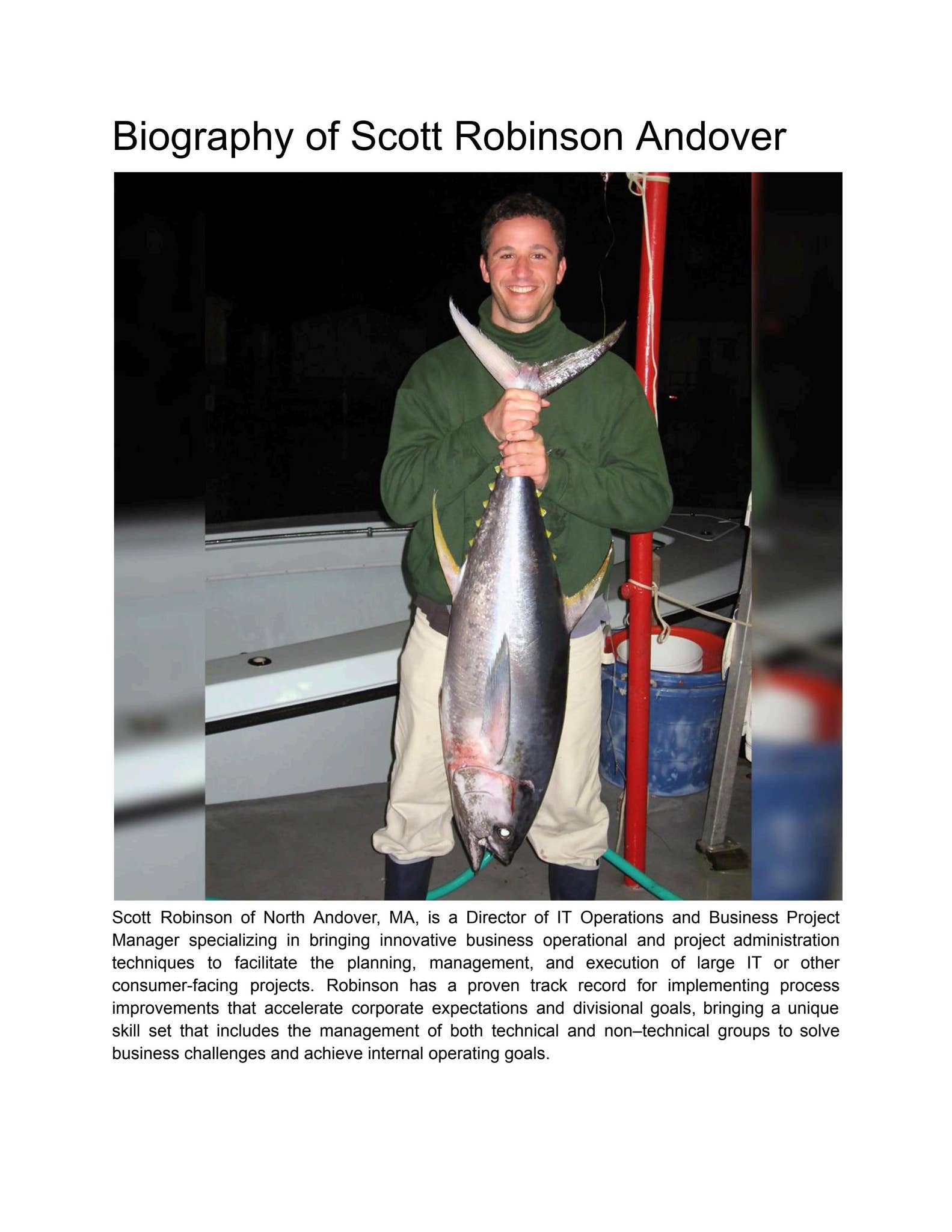 Biography of Scott Robinson Andover by Scott Robinson Andover - Issuu