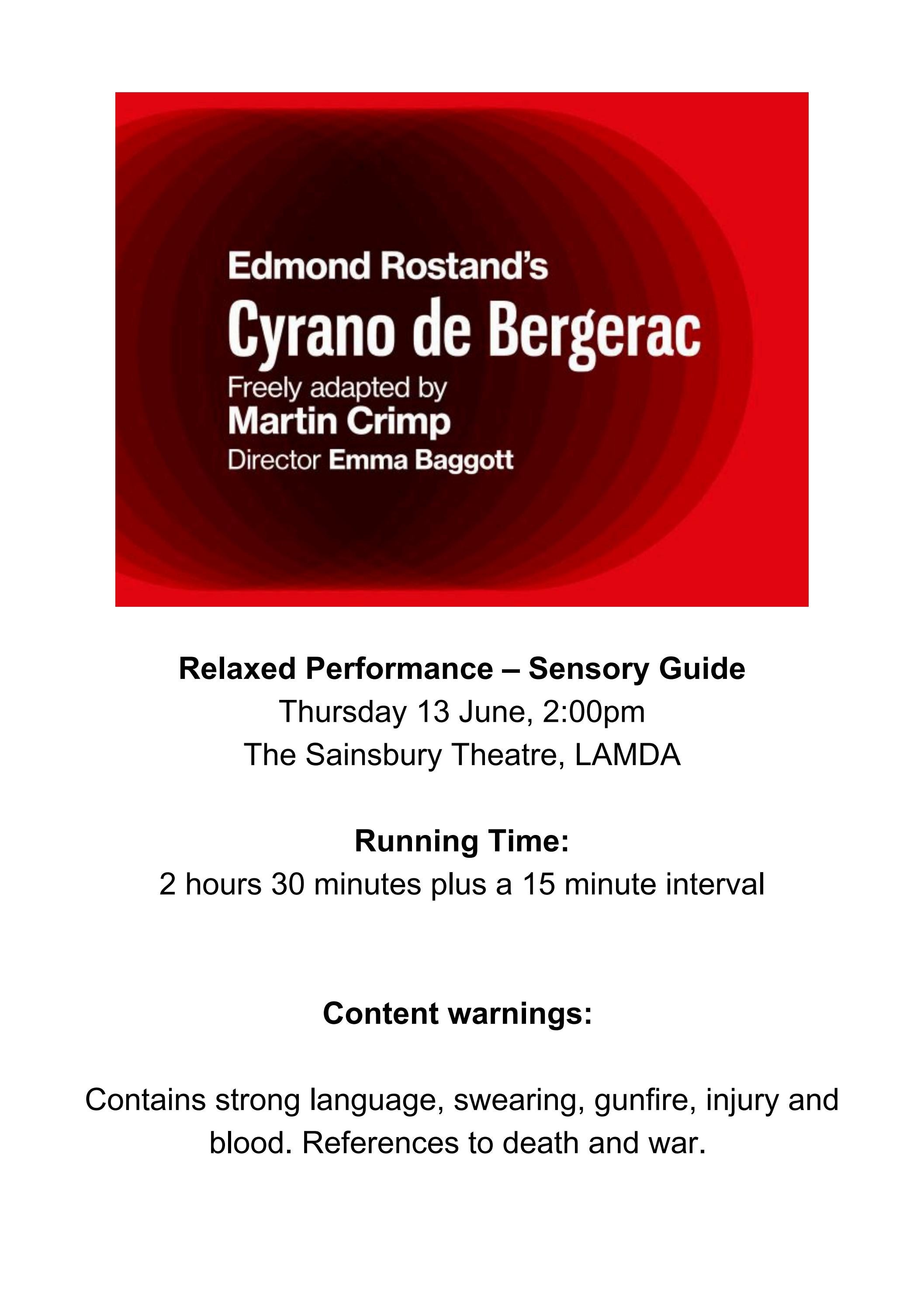 Cyrano de Bergerac - Relaxed Performance Guide by LAMDA - Issuu