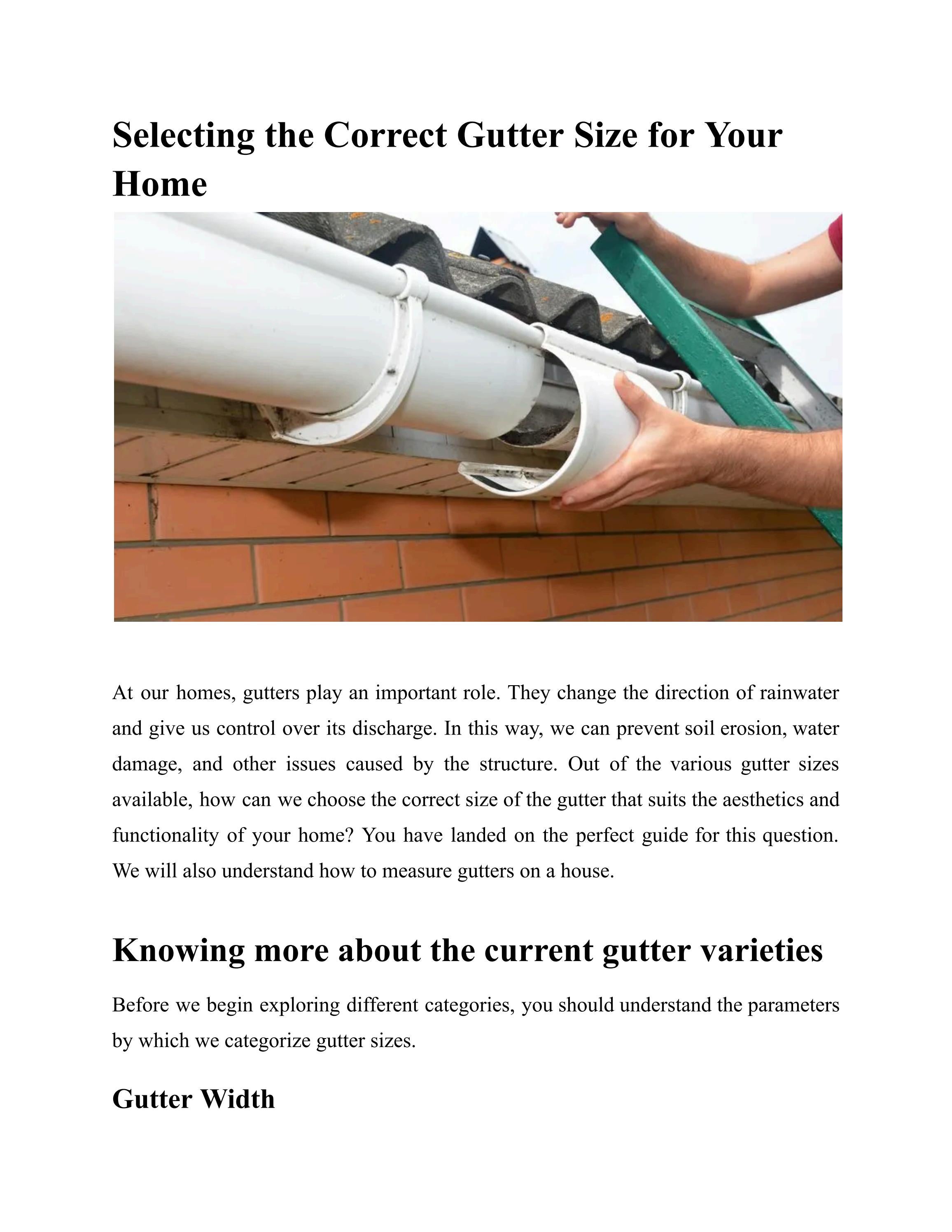 Selecting the Correct Gutter Size for Your Home by Gutter Empire - Issuu