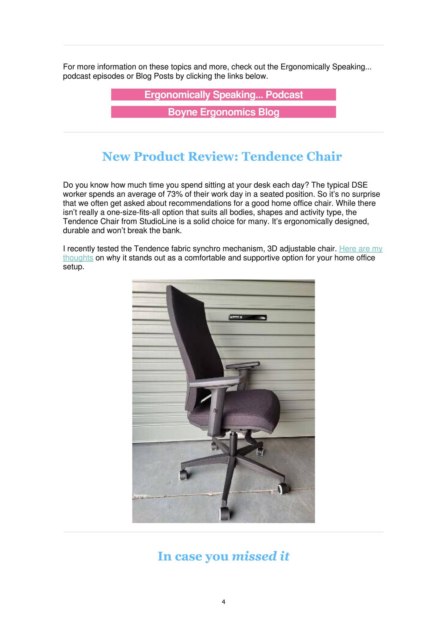 Ergonomist Niamh reviews our Tendence Chair by StudioLine Workplace ...