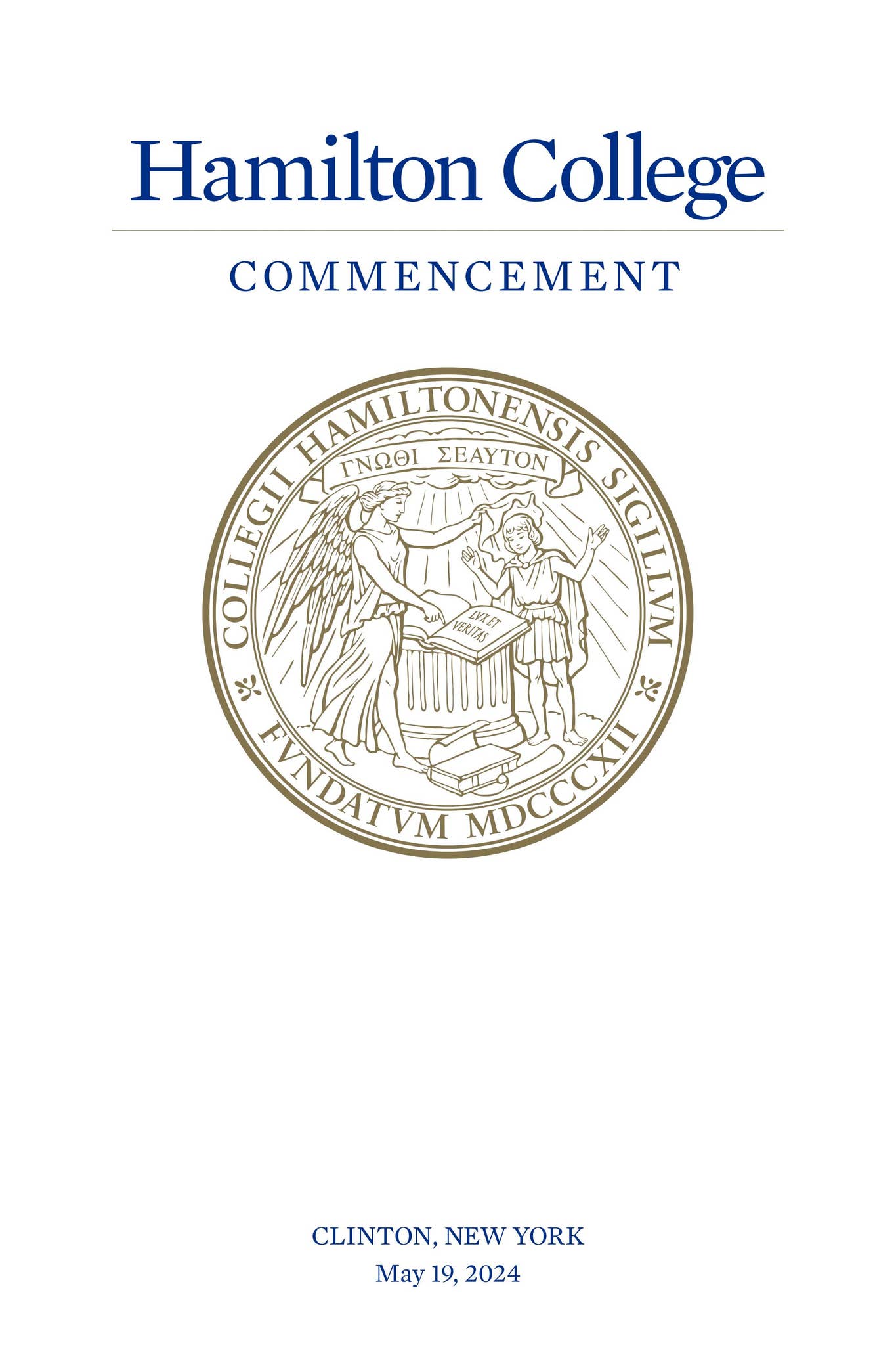 2024 Hamilton College Commencement Program by Hamilton College - Issuu