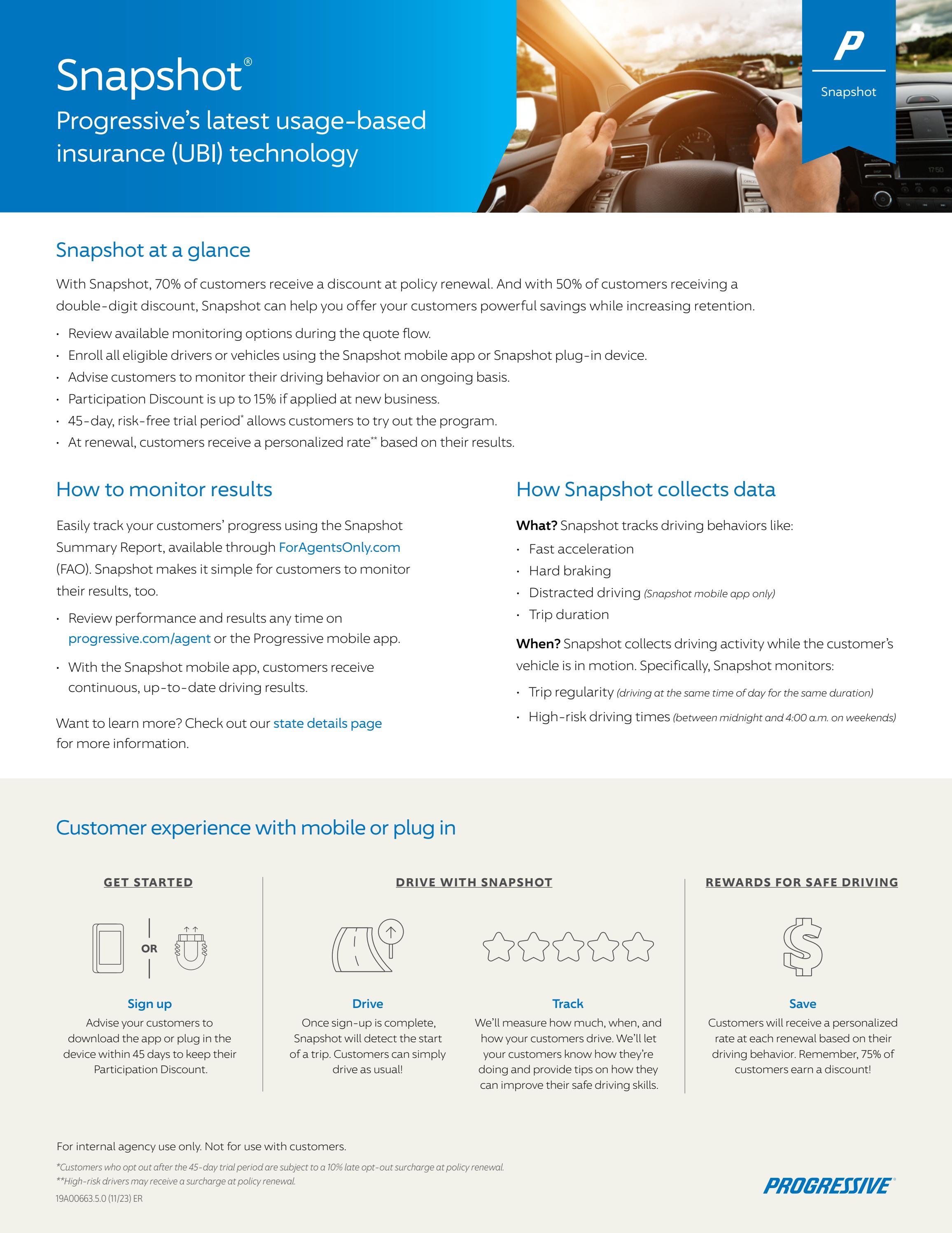 Snapshot 5.0 At A Glance Flyer - 19A00663 by ProgressiveAgent - Issuu